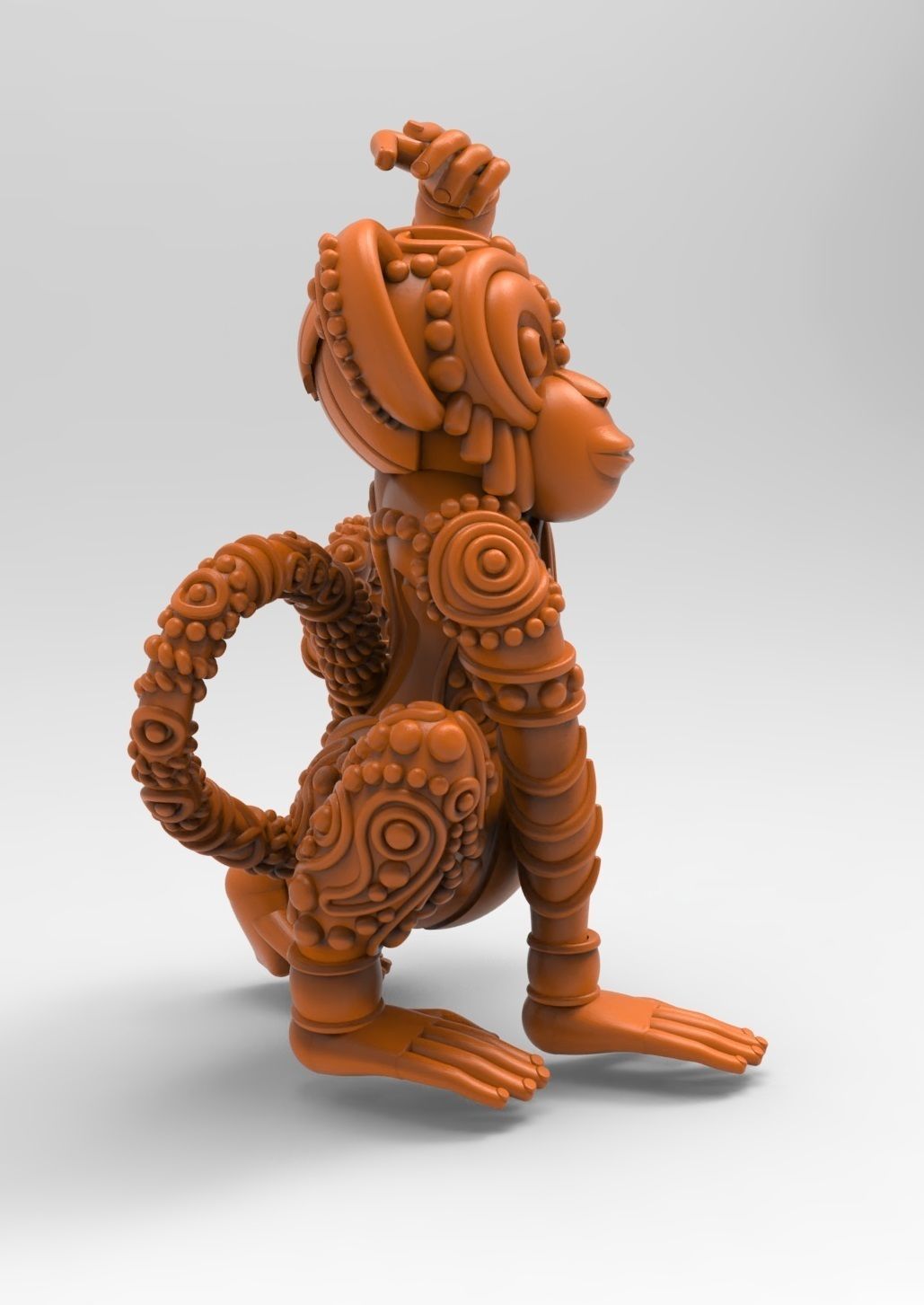 Monkey 3D print model 3D model 3D printable | CGTrader
