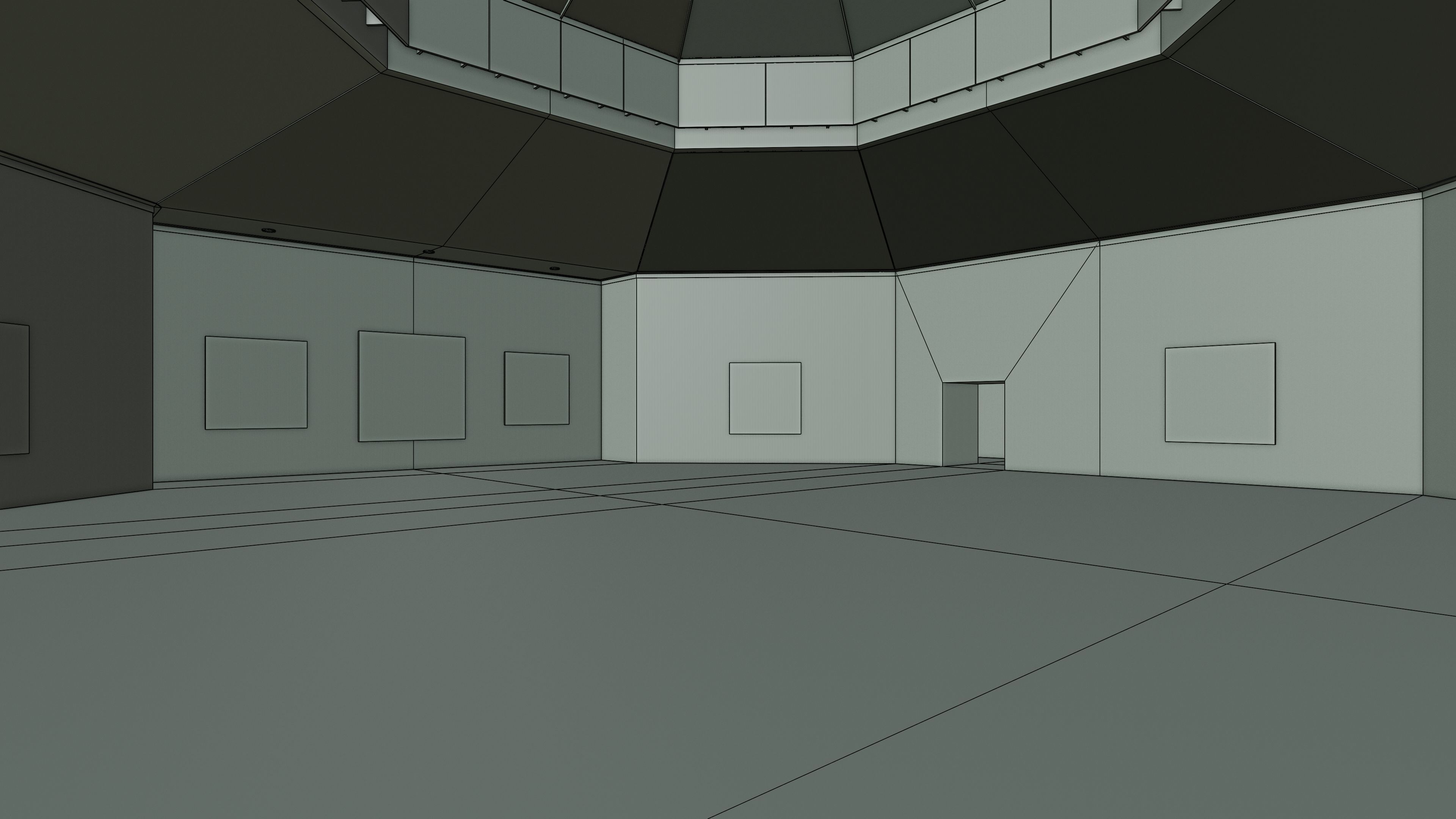 3D model Art Museum Gallery Interior 15 VR / AR / low-poly | CGTrader