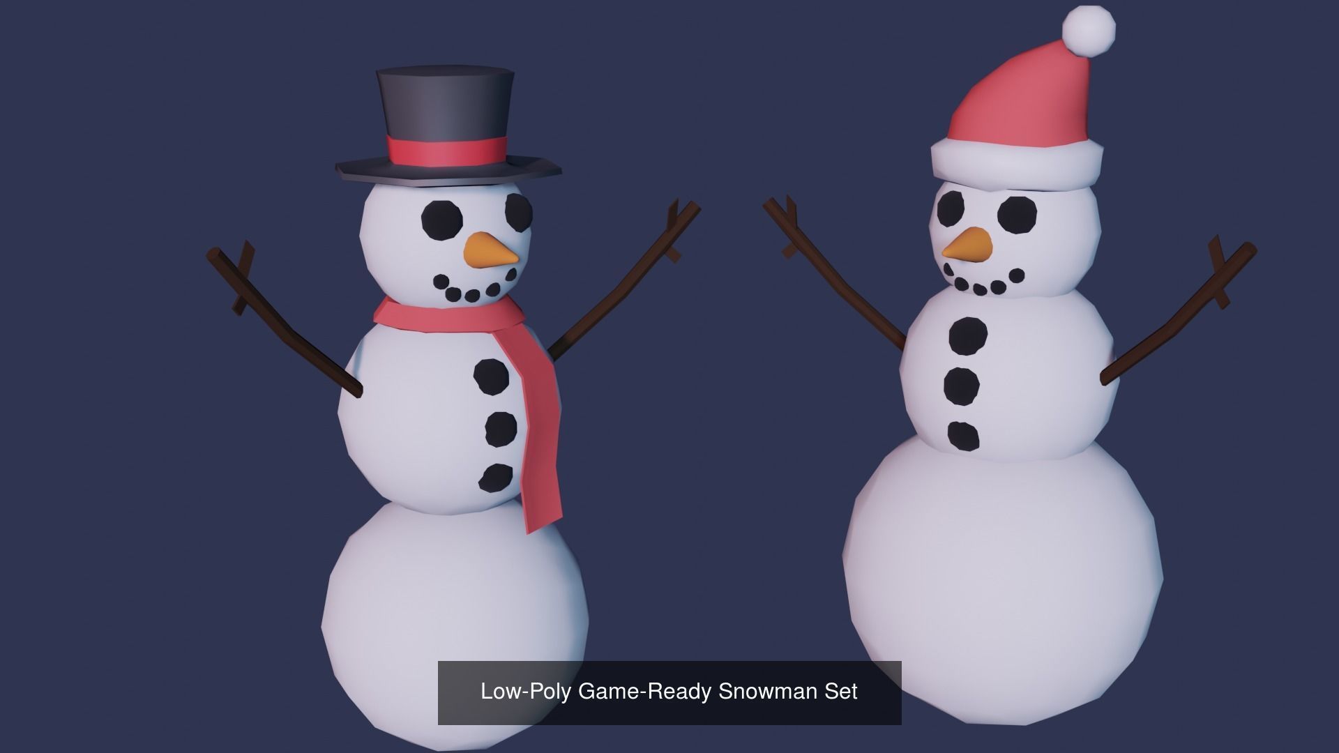 Christmas Low-Poly Decoration Props Pack 3D Model Collection | CGTrader