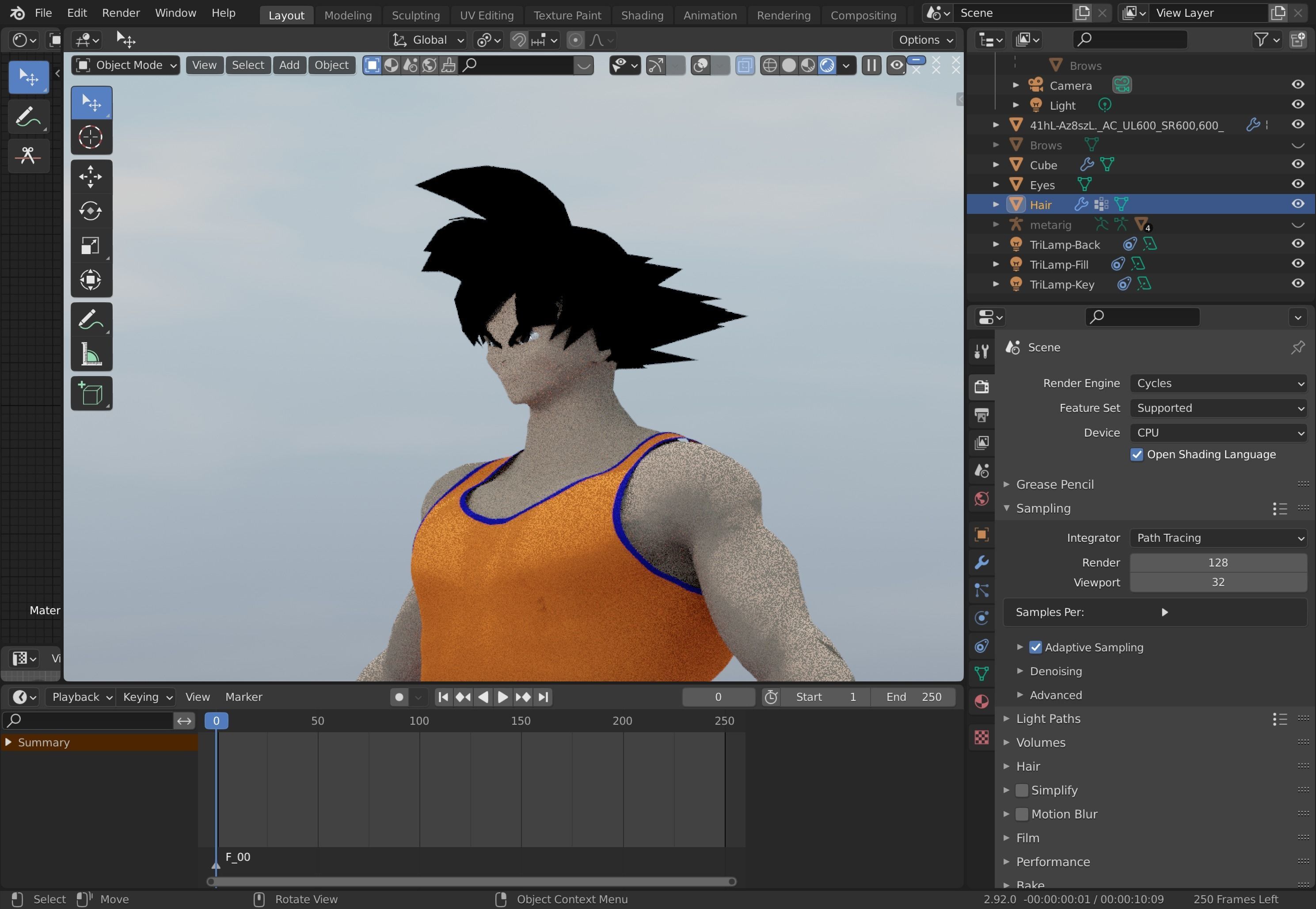 3D model Goku low-poly VR / AR / low-poly | CGTrader