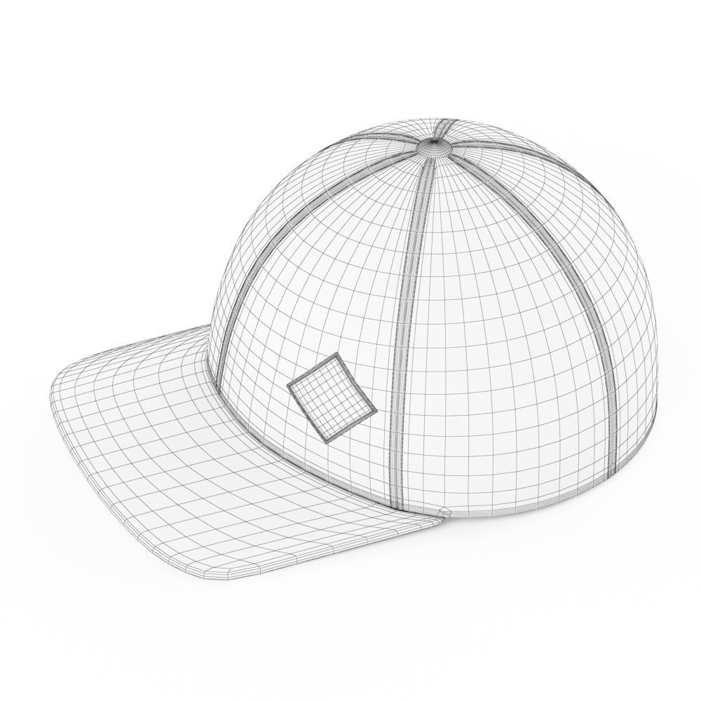 Baseball cap with qr code 3D model | CGTrader