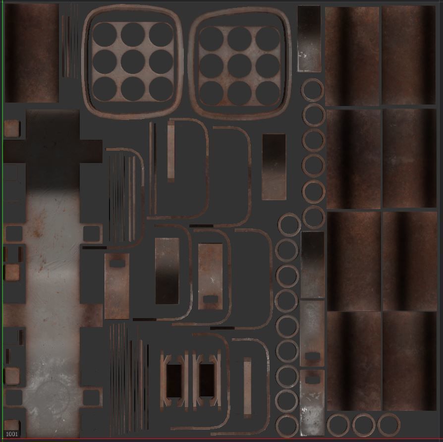 Simple 3x3 Rusty Missile Turret 3D model | CGTrader