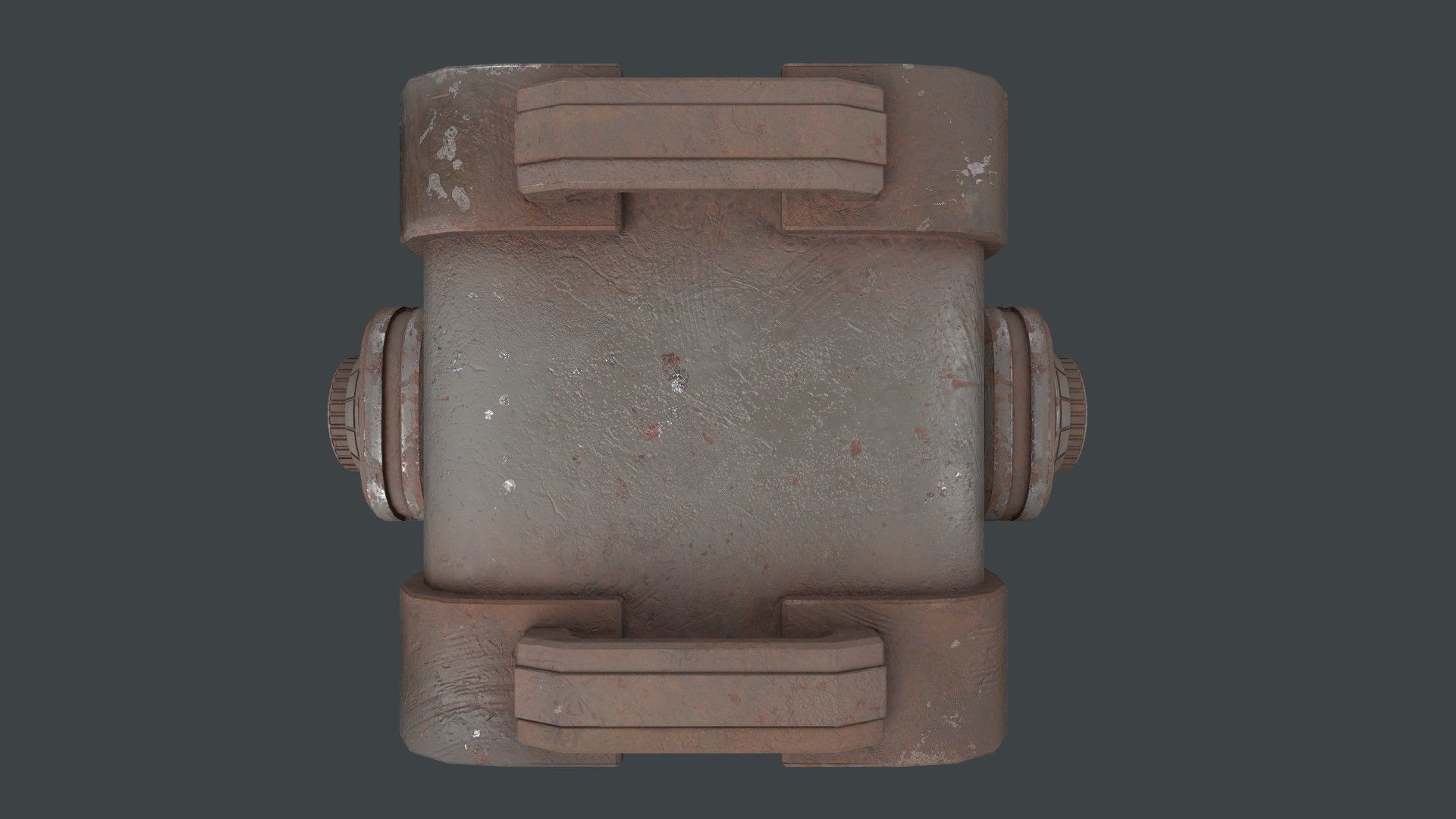 Simple 3x3 Rusty Missile Turret 3D model | CGTrader