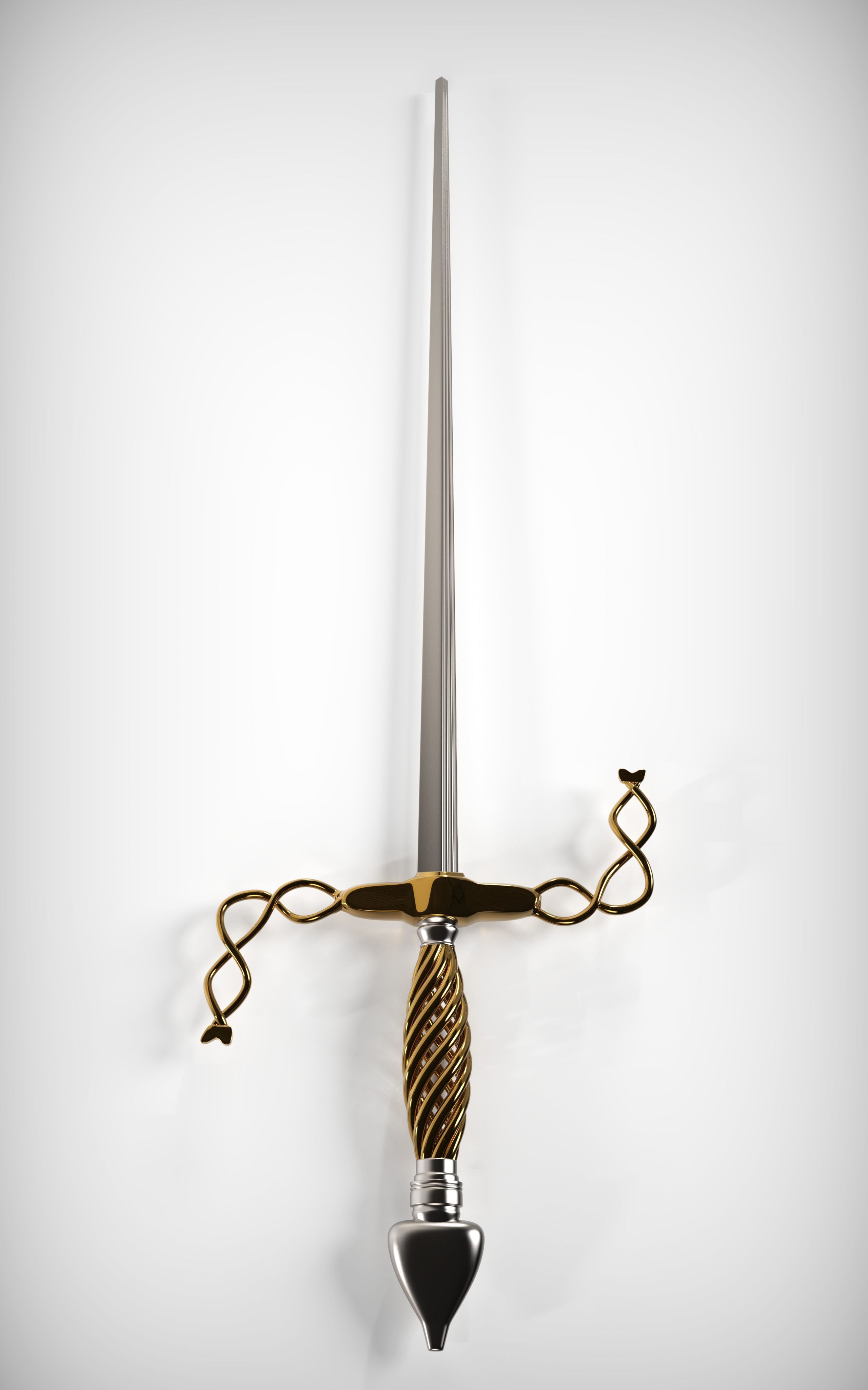 Rapier sword 3D model | CGTrader