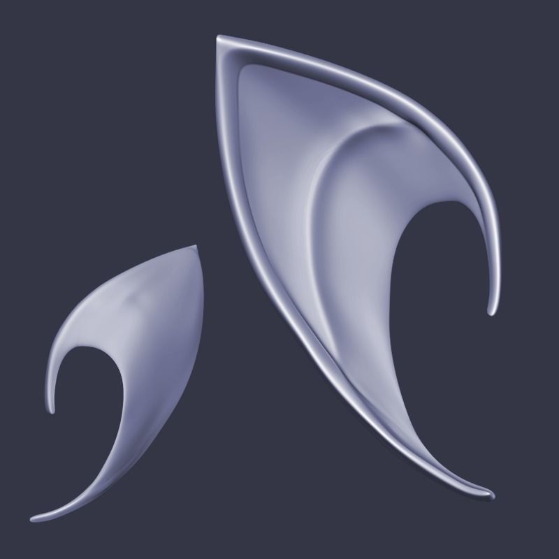 Elf Elven Ears for Cosplay or Halloween 3D model 3D printable | CGTrader
