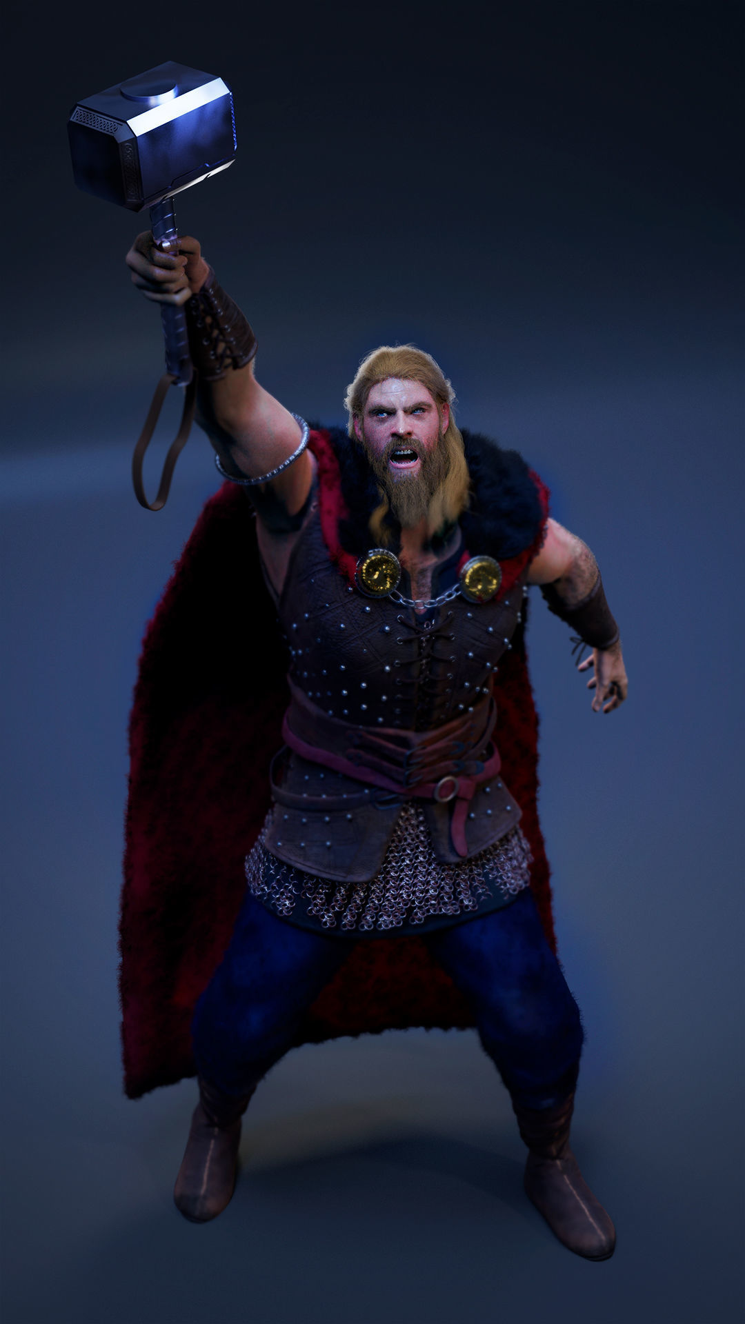 Viking Thor 3D model rigged | CGTrader