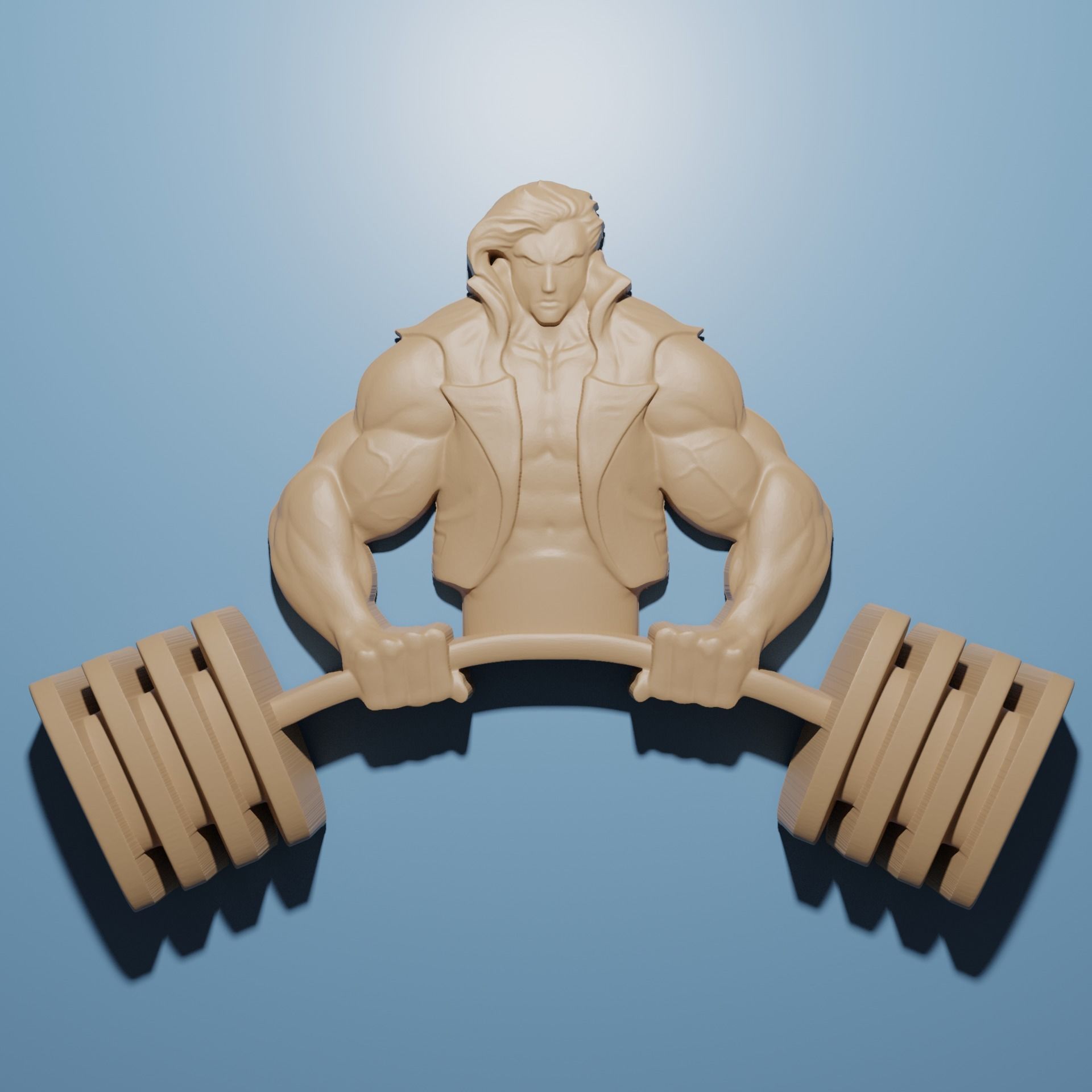 Weight lift sculpt-man STL 3D Model cnc Router Engraver 3D model | CGTrader