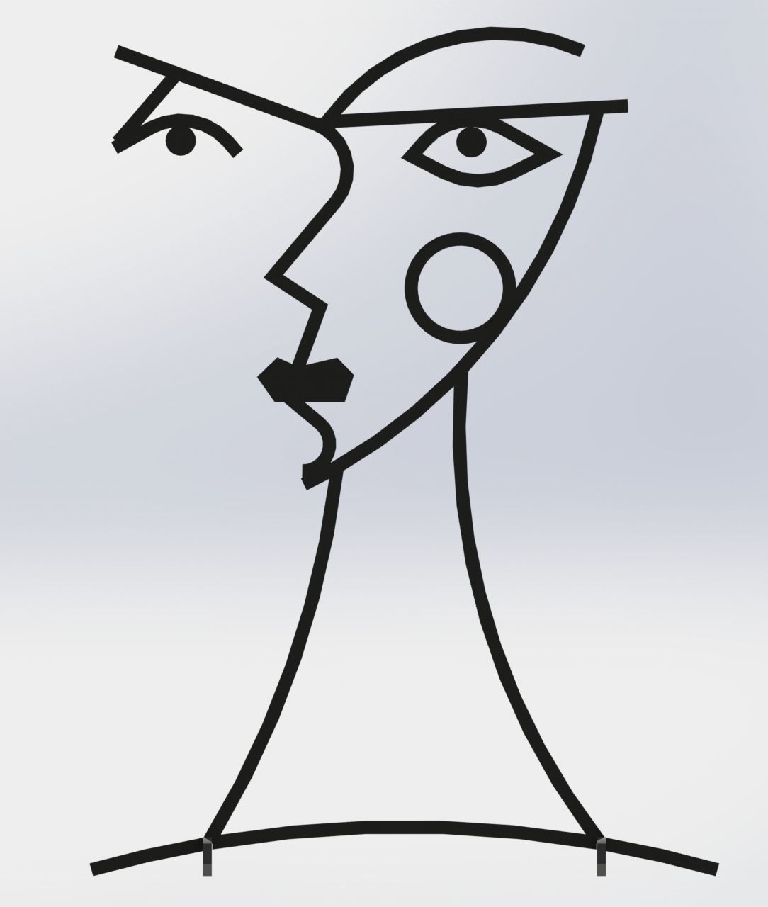 Special artwork abstract face 3D model 3D printable | CGTrader