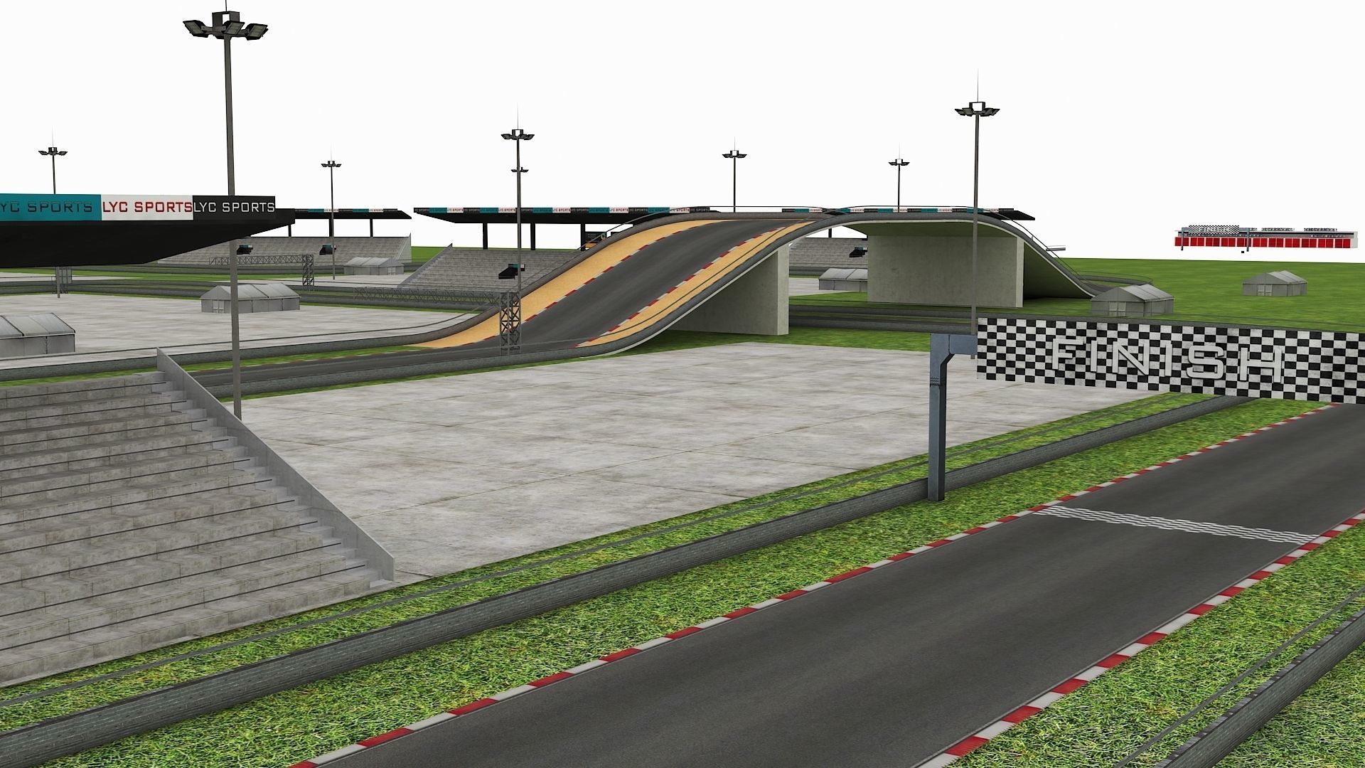3D model Race Track Modular Kit for Game and Big Projects unitypackage ...