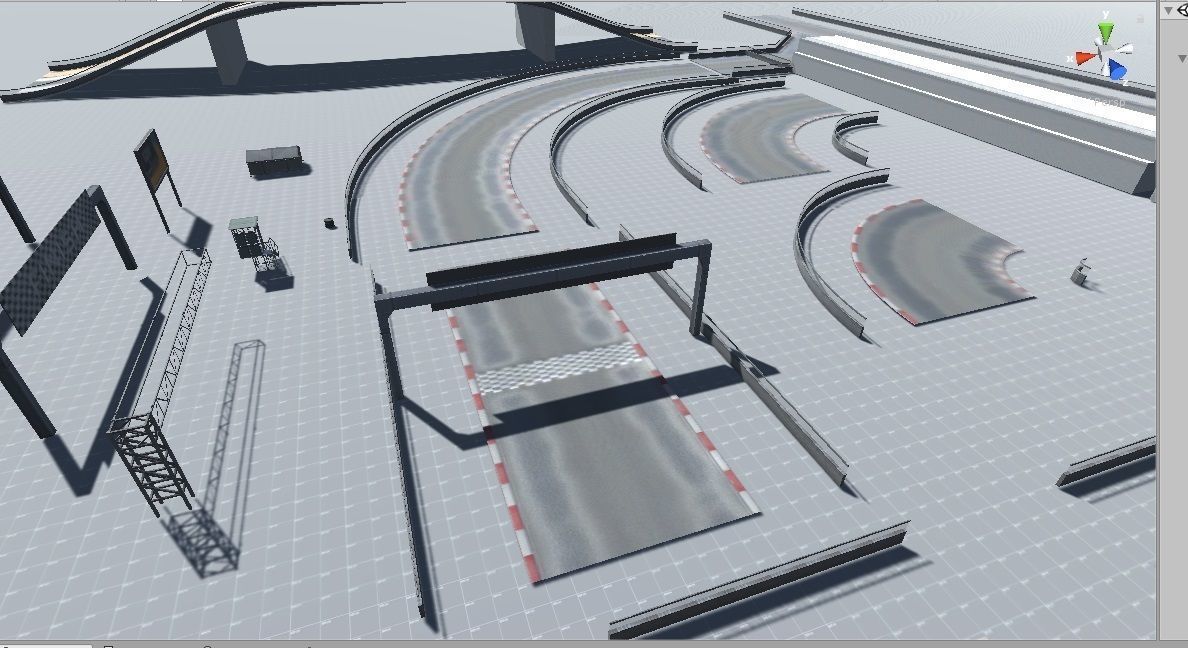 3D model Race Track Modular Kit for Game and Big Projects unitypackage ...