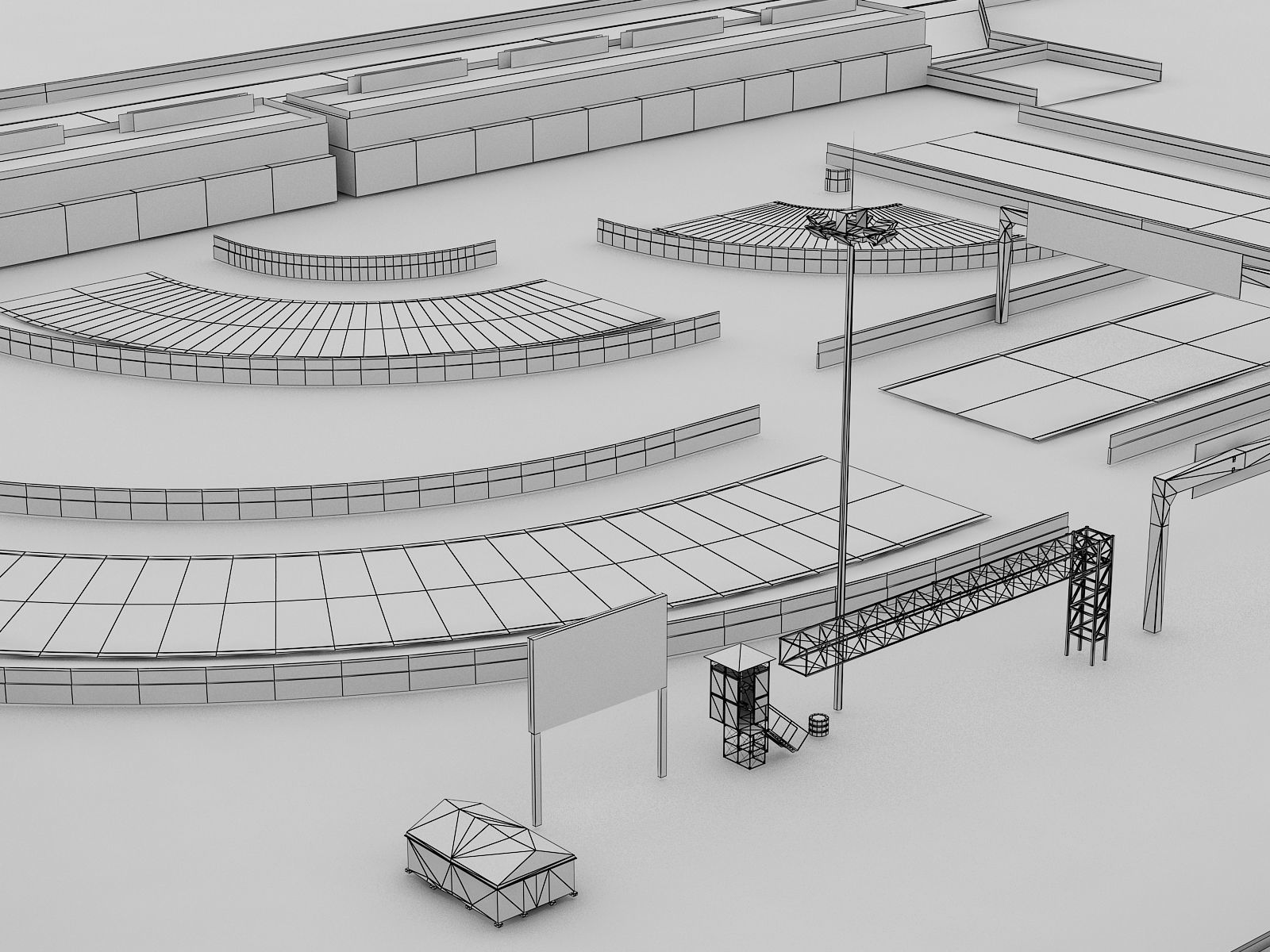3D model Race Track Modular Kit for Game and Big Projects unitypackage ...
