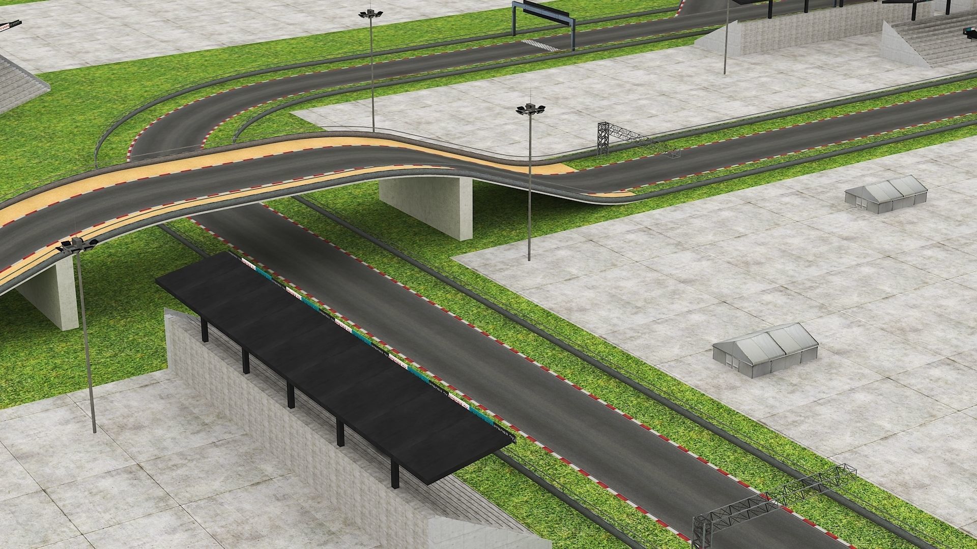 3D model Race Track Modular Kit for Game and Big Projects unitypackage ...