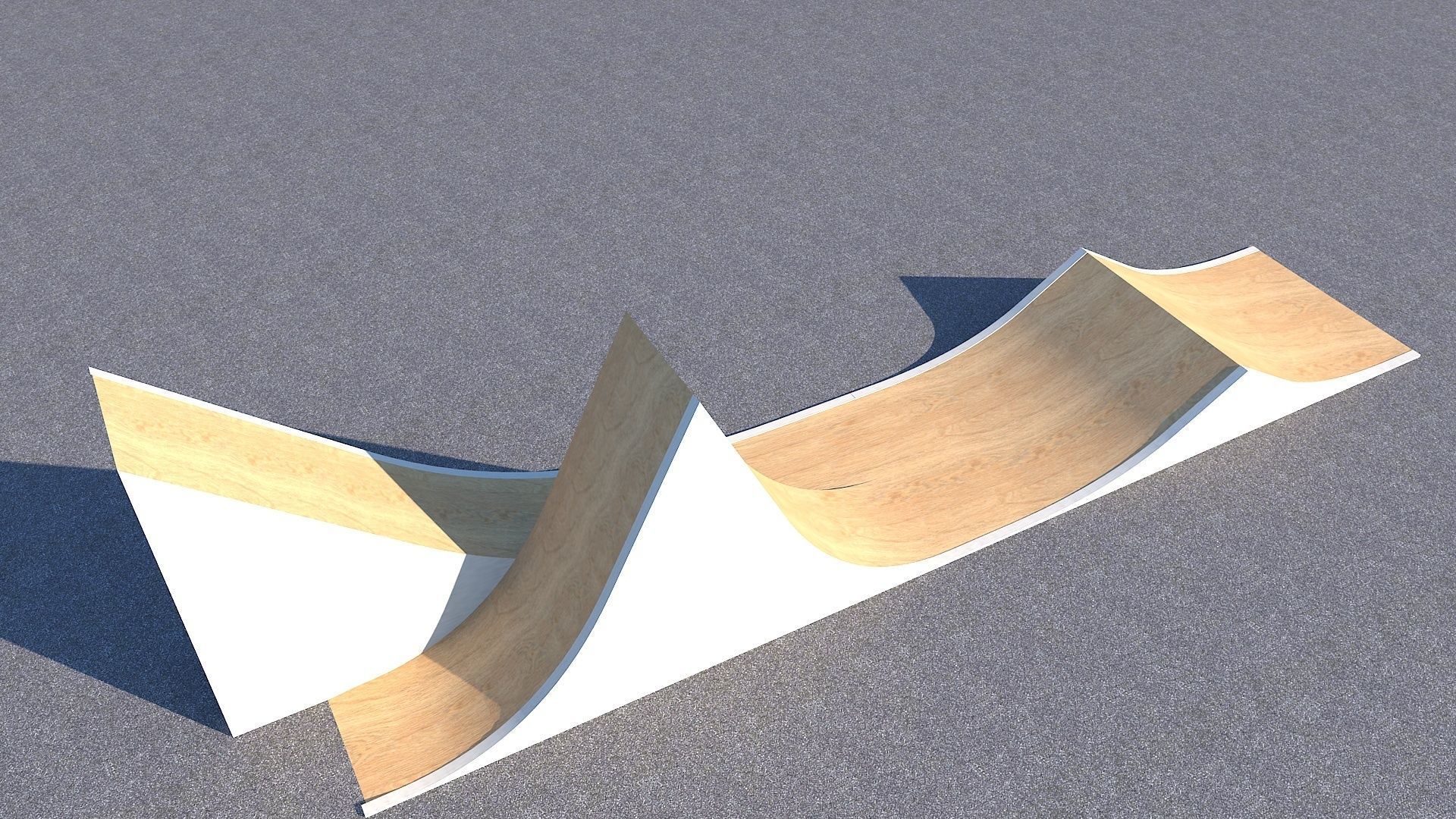 Big Two side stunt ramp free VR / AR / low-poly 3D model | CGTrader