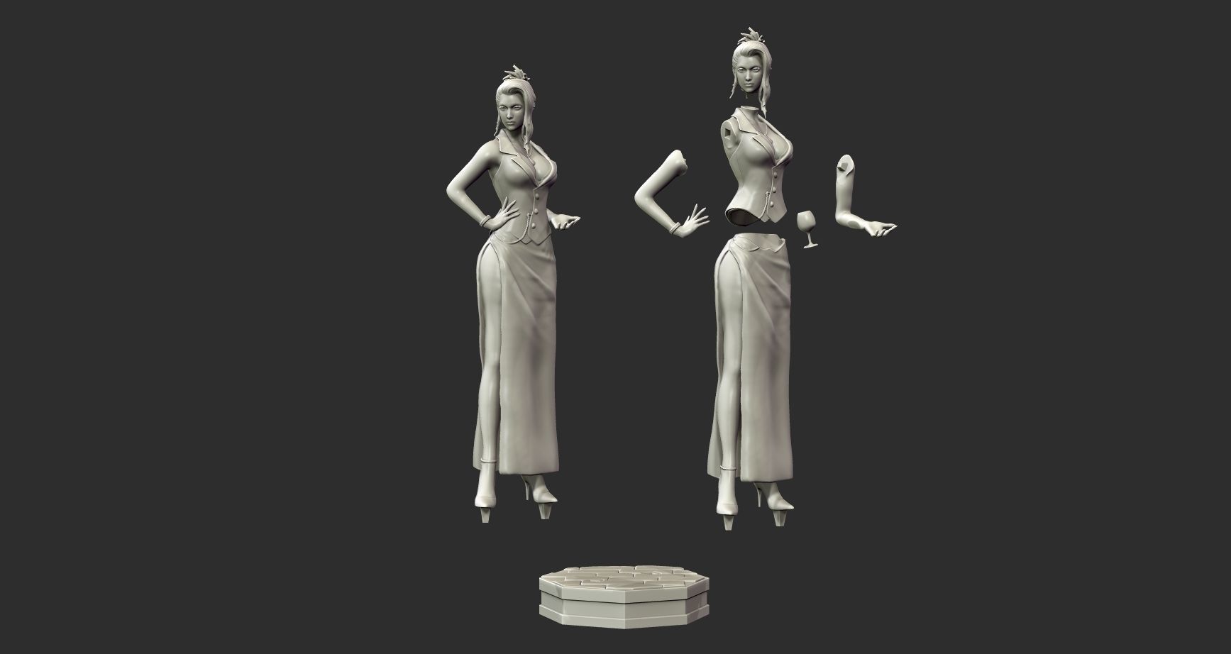 Scarlet - Final Fantasy 7 3D Print Figure 3D model 3D printable | CGTrader