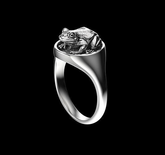 Frog ring 3D model 3D printable | CGTrader