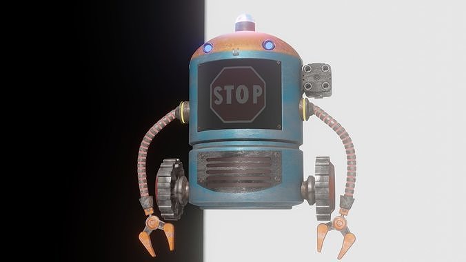 STOP ROBOT 3D model | CGTrader