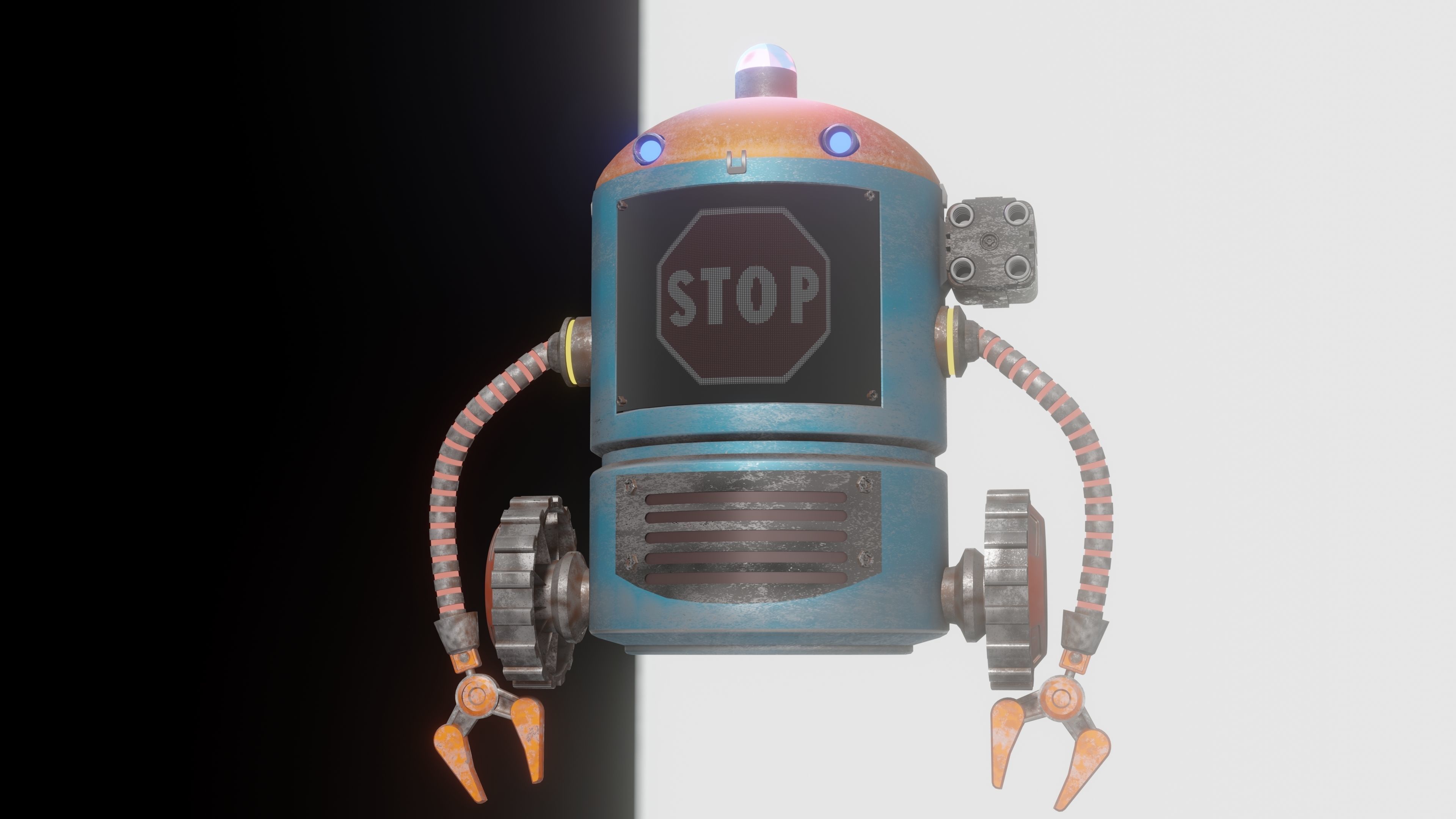 STOP ROBOT 3D model | CGTrader