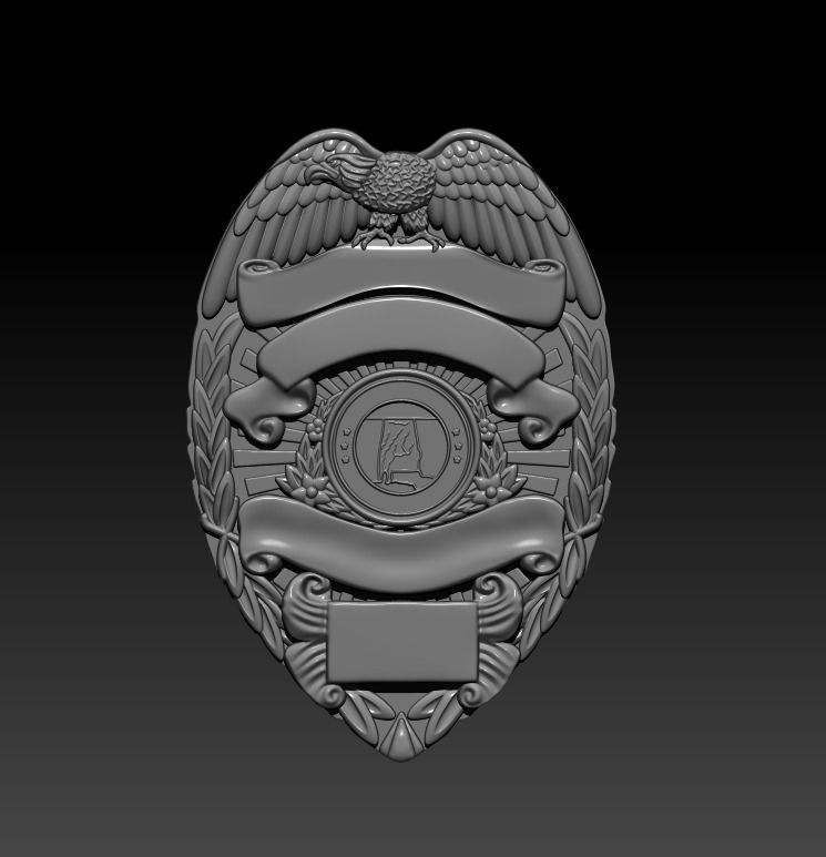 Opelika Police Badge 5 3D model 3D printable | CGTrader