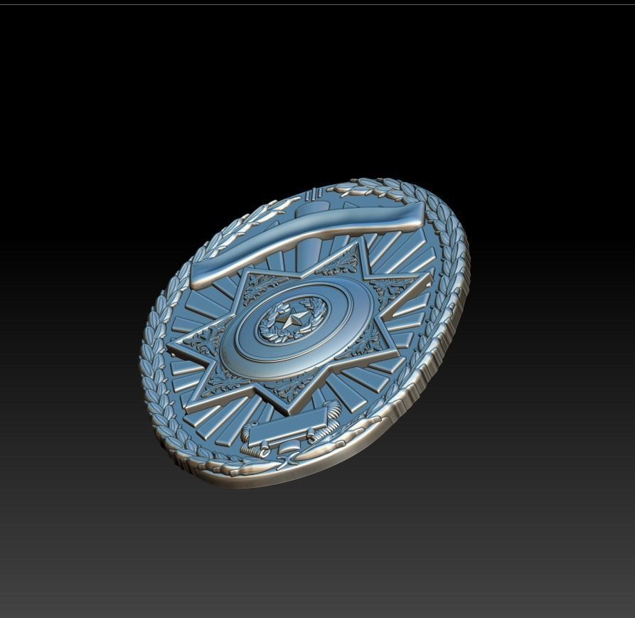 POLICE Badge 3D model 3D printable | CGTrader