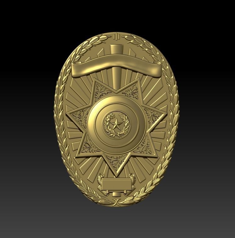POLICE Badge 3D model 3D printable | CGTrader