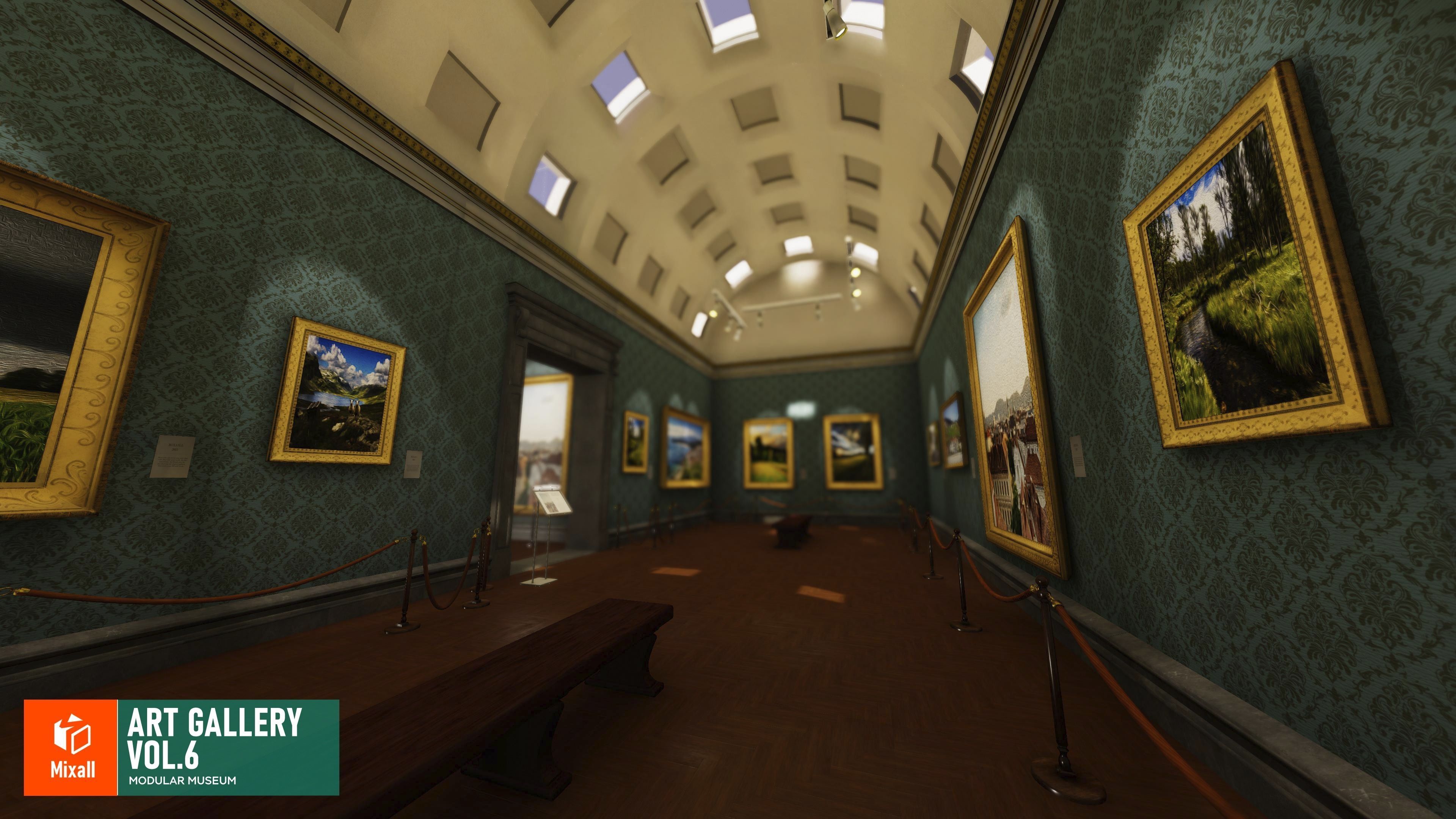 Art gallery Vol6 - modular museum 3D model | CGTrader