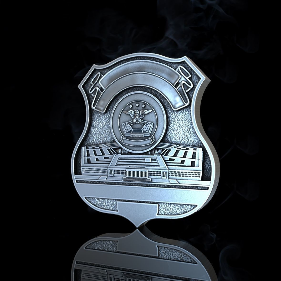Military badge LABYRINTH 3D model 3D printable | CGTrader
