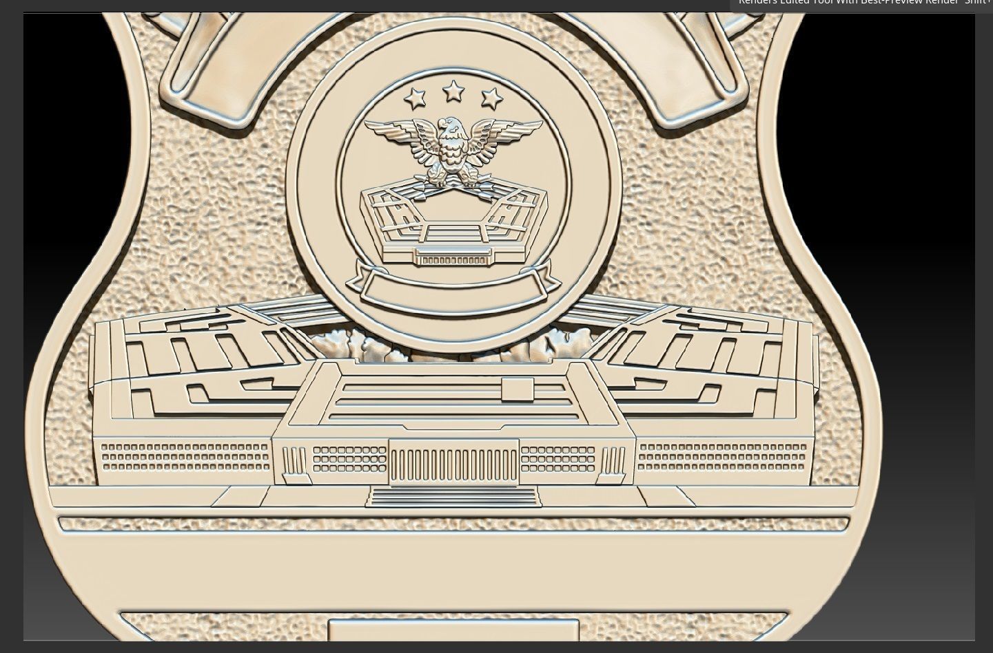 Military badge LABYRINTH 3D model 3D printable | CGTrader