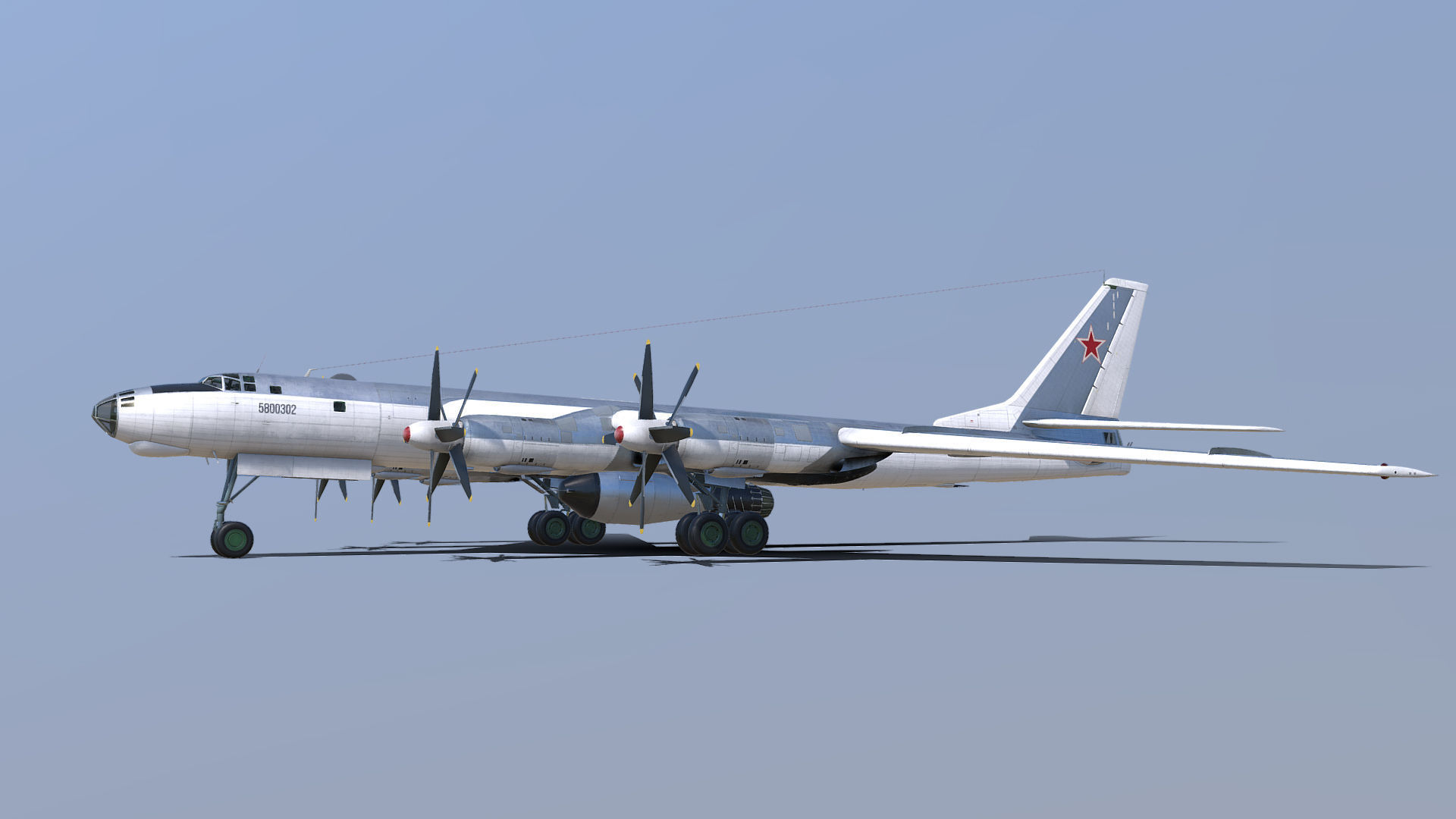 Tupolev Tu-95V Bear A Tsar Bomba 3D model | CGTrader
