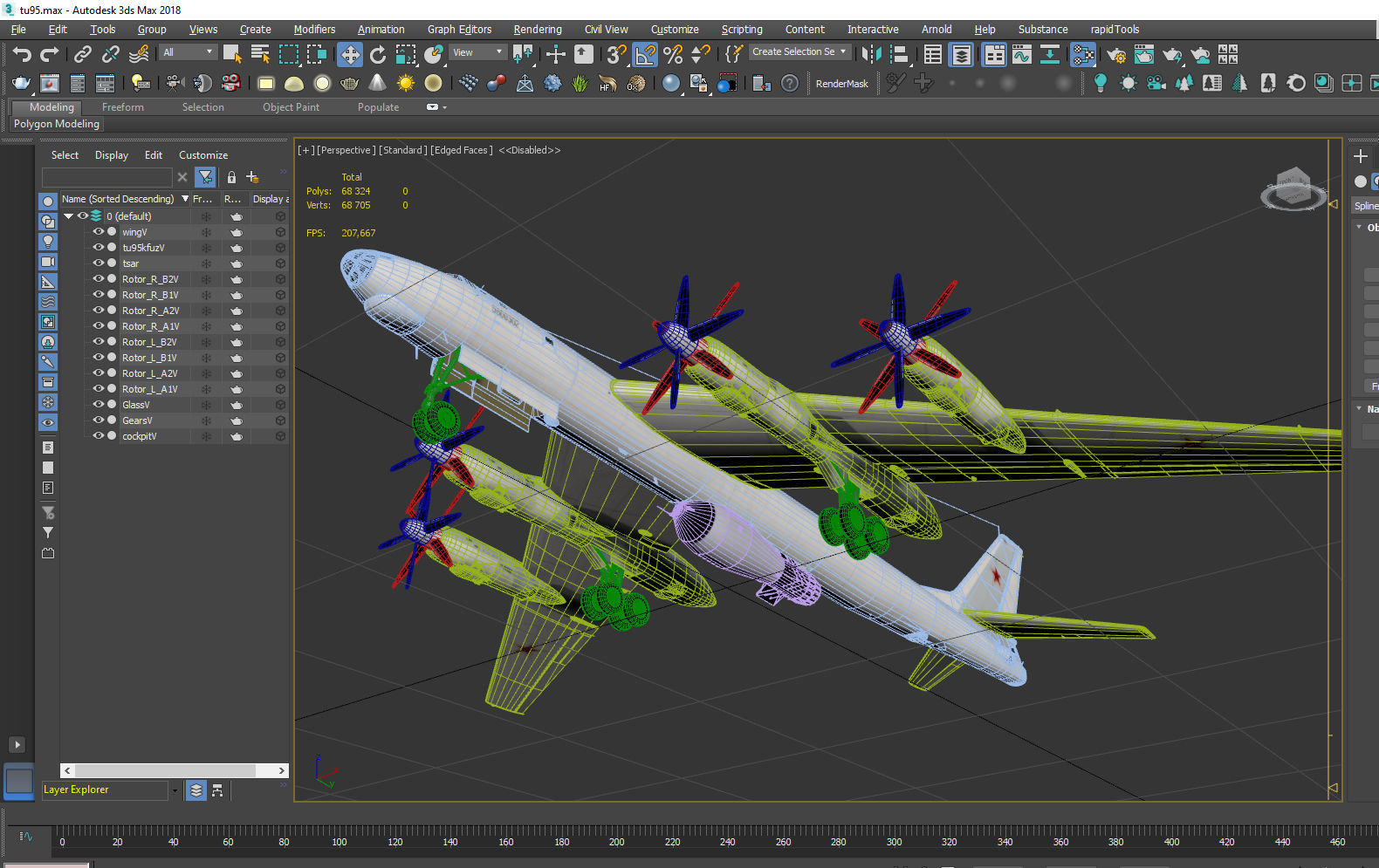 Tupolev Tu-95V Bear A Tsar Bomba 3D model | CGTrader