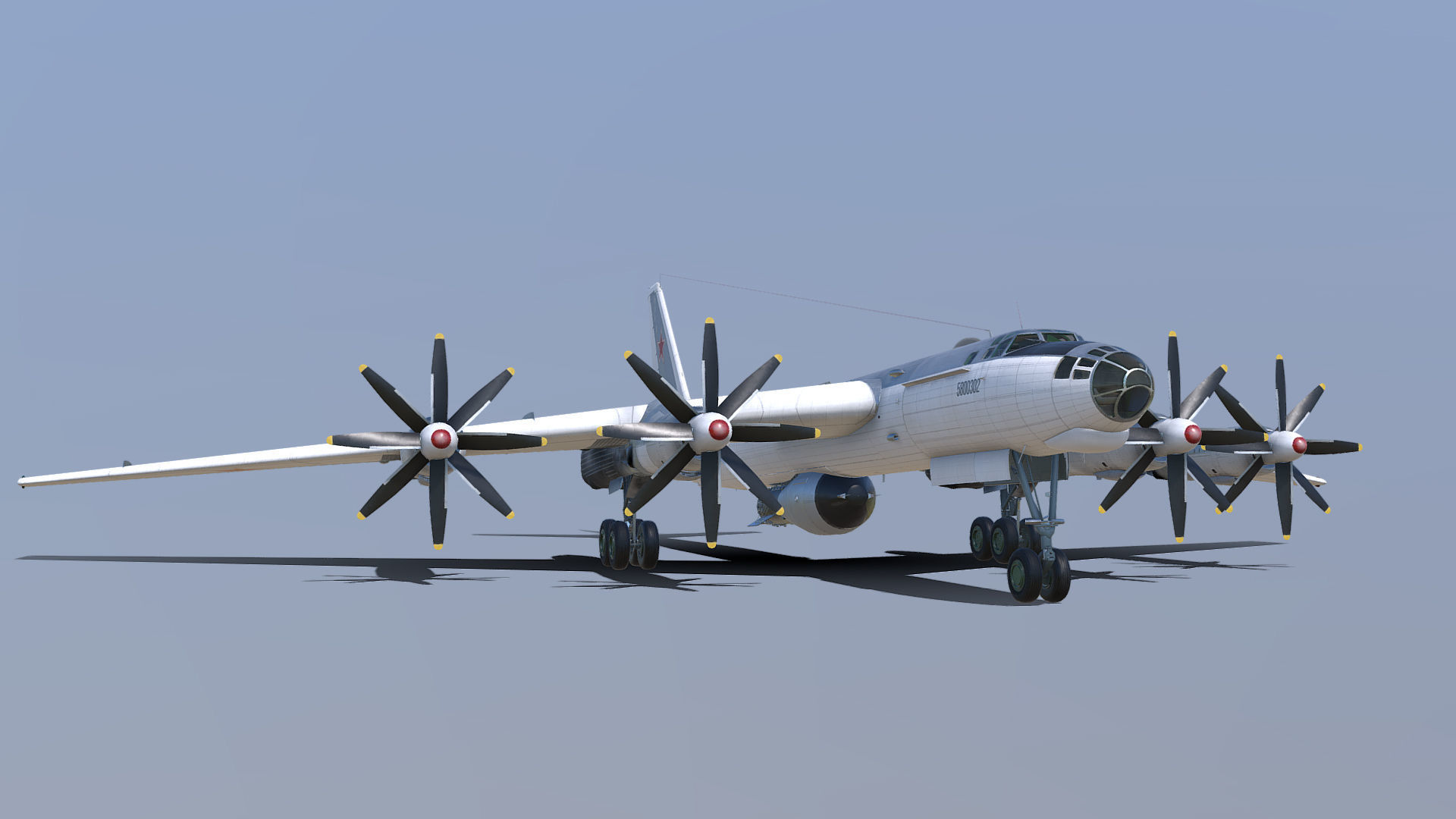 Tupolev Tu-95V Bear A Tsar Bomba 3D model | CGTrader