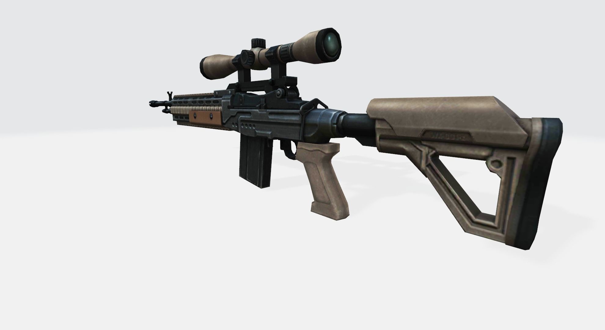 Weapon Marksman Rifle Woodpecker AC80 SKS SVD 3D model | CGTrader