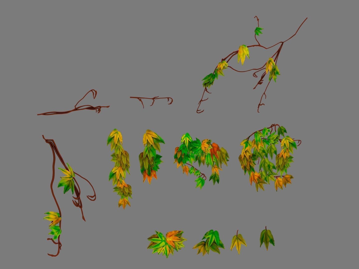 3D model Grass and Ivy Low-poly 3D model VR / AR / low-poly | CGTrader