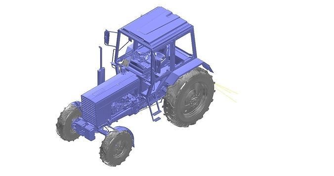 MTZ-80 tractor 3D model | CGTrader