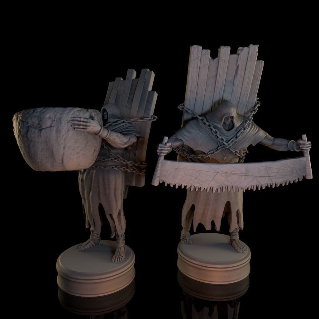 Hollow Manservant - Dark Souls 3D model 3D printable | CGTrader