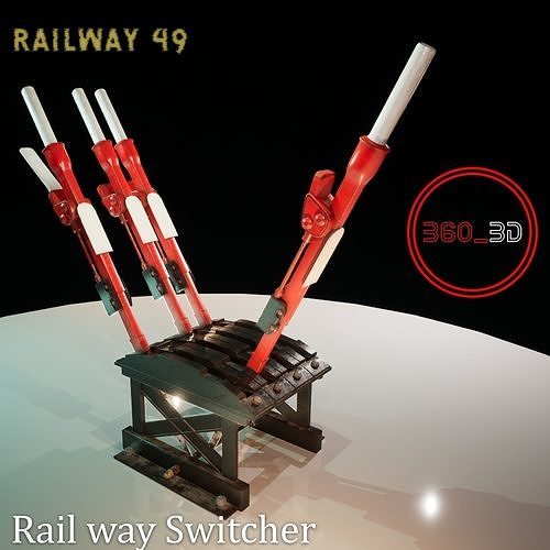 Railway Lever Switch Control animation Game Ready 3D model animated ...