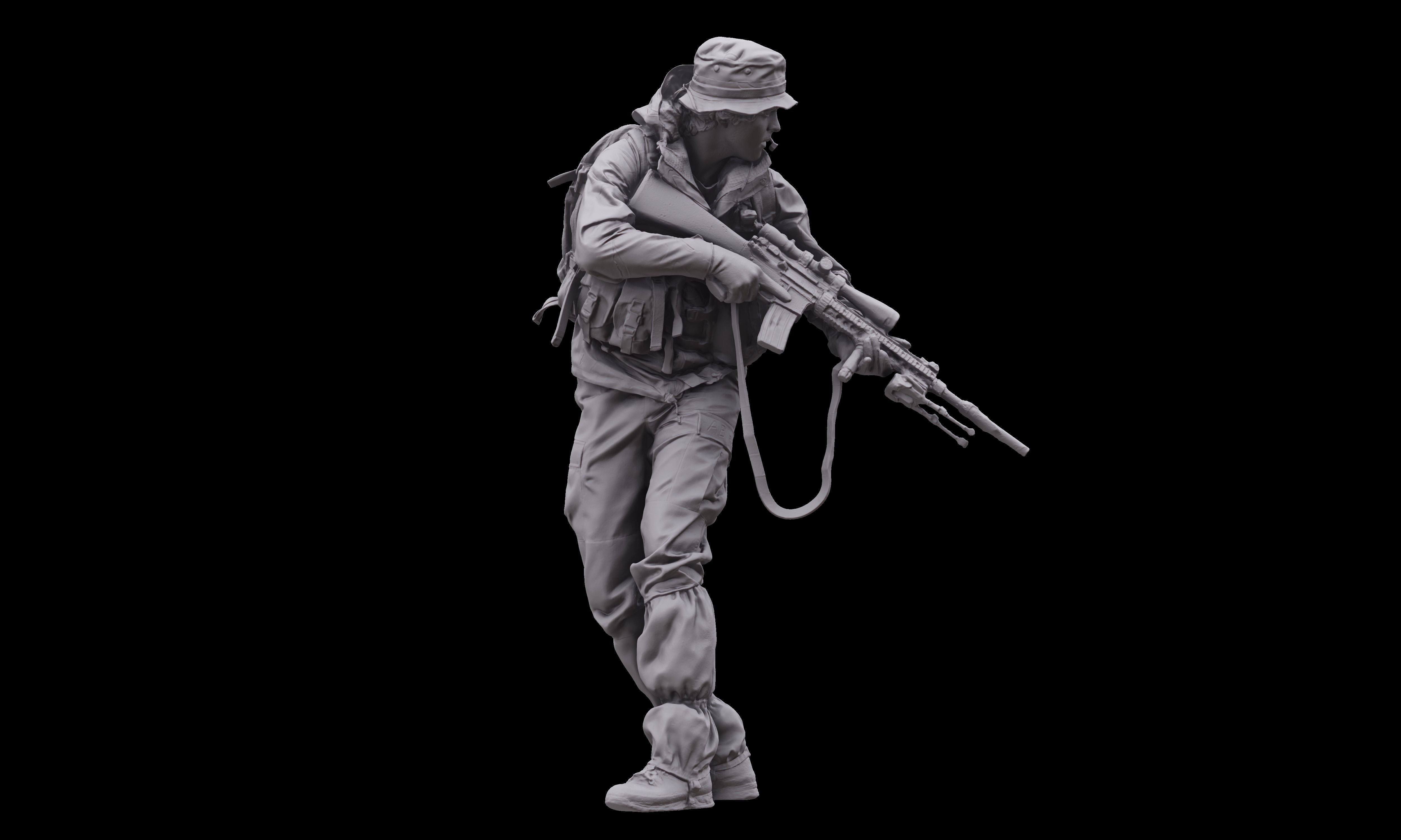 3D Body Scan Reece Bates Army Seal Team 3D model | CGTrader