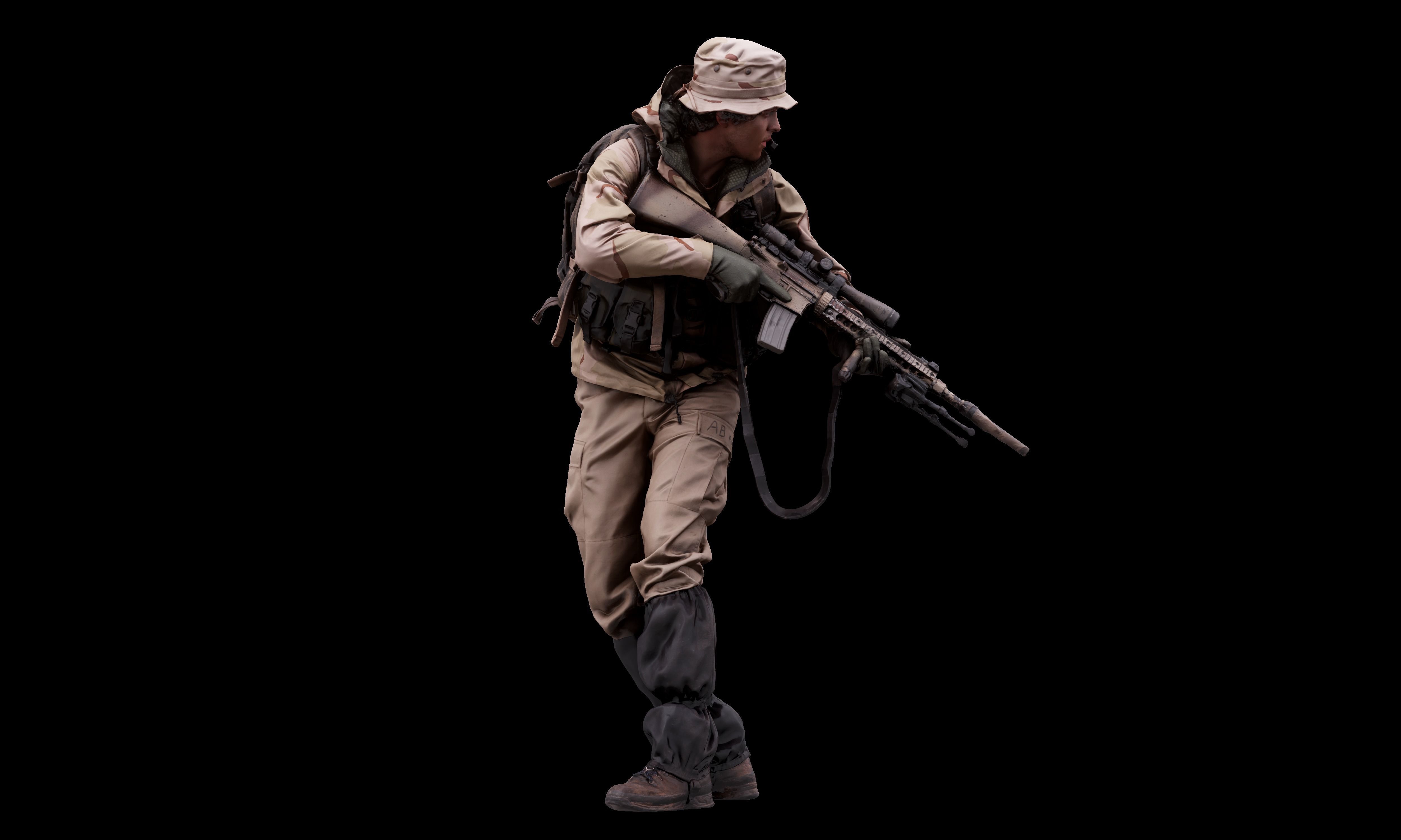 3D Body Scan Reece Bates Army Seal Team 3D model | CGTrader