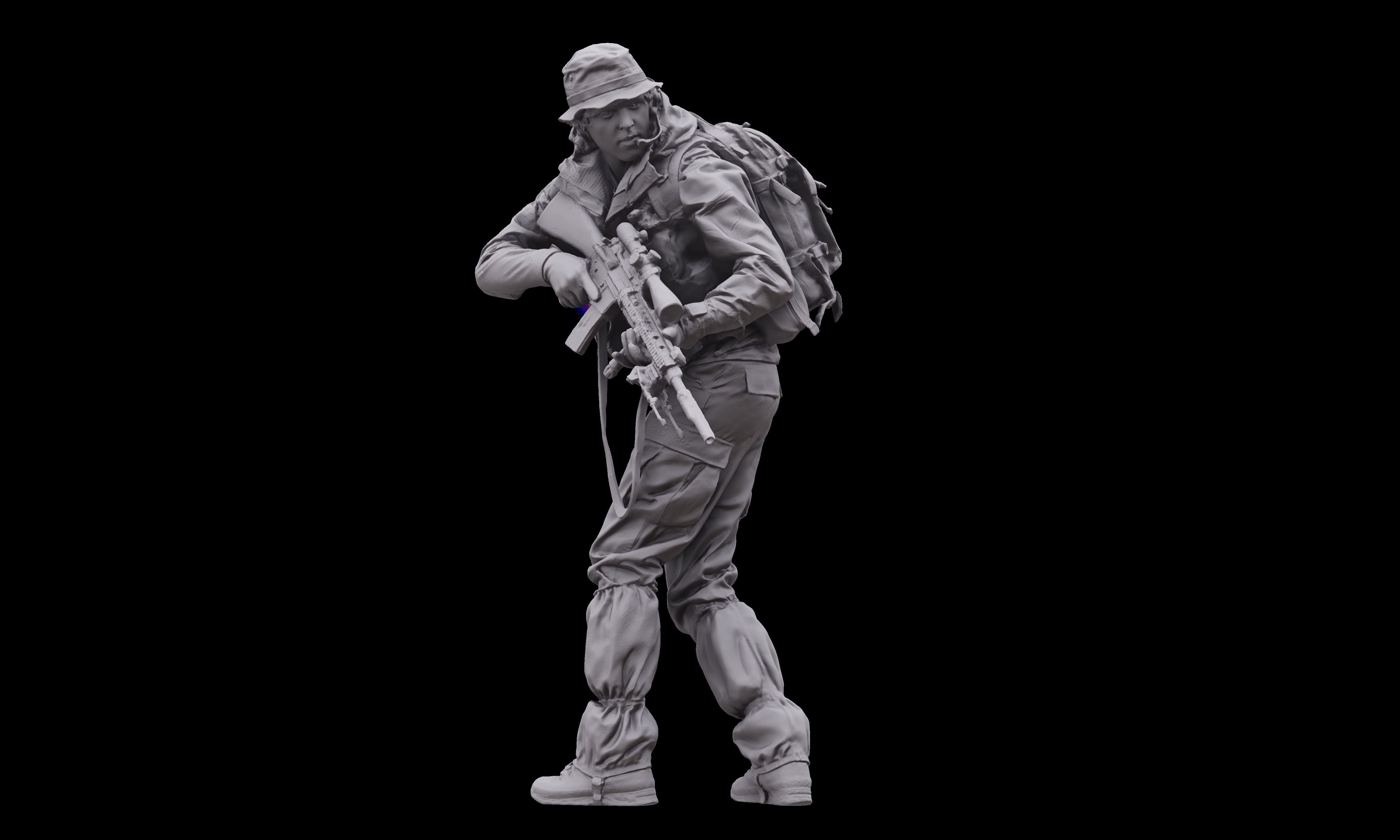 3D Body Scan Reece Bates Army Seal Team 3D model | CGTrader