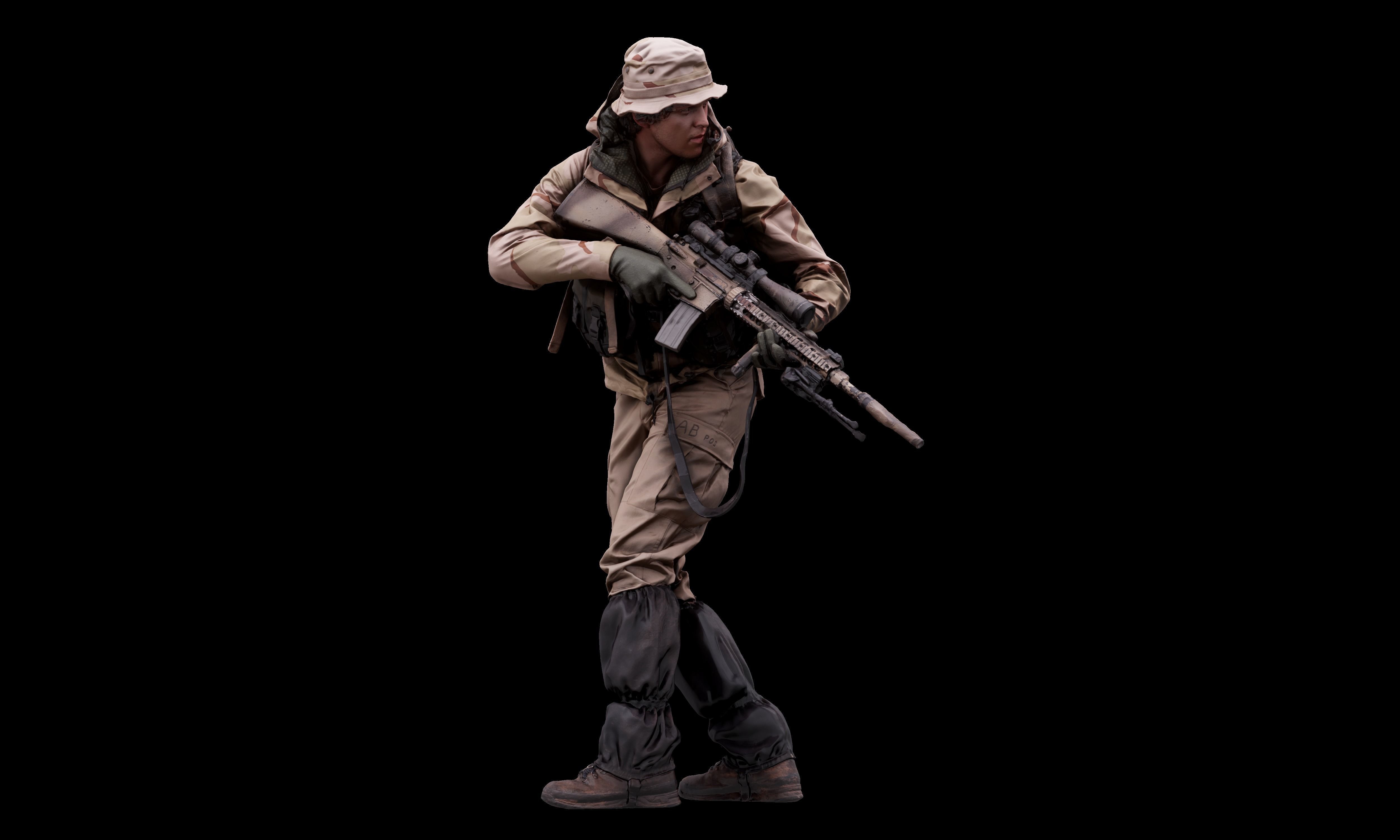 3D Body Scan Reece Bates Army Seal Team 3D model | CGTrader