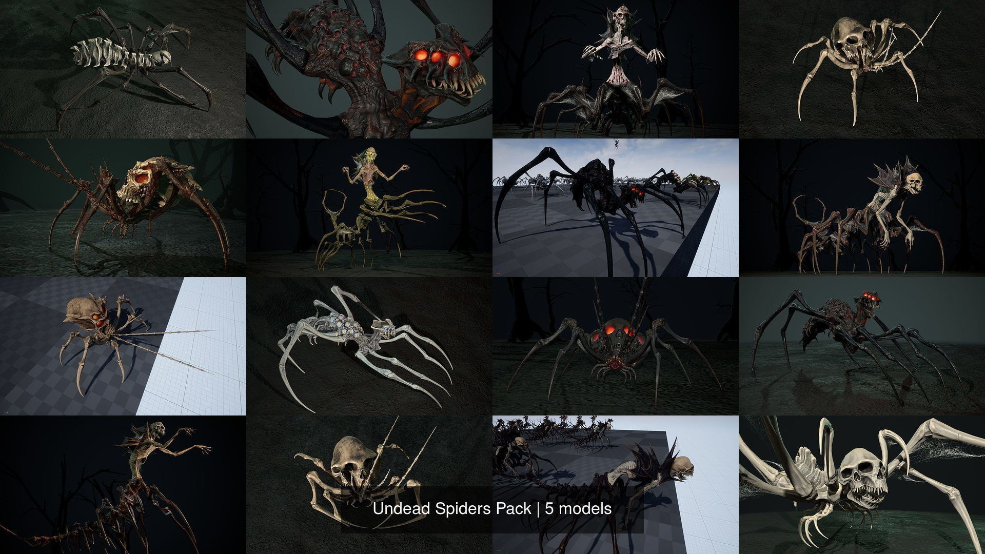 Undead Spiders Pack 3D Model Collection | CGTrader