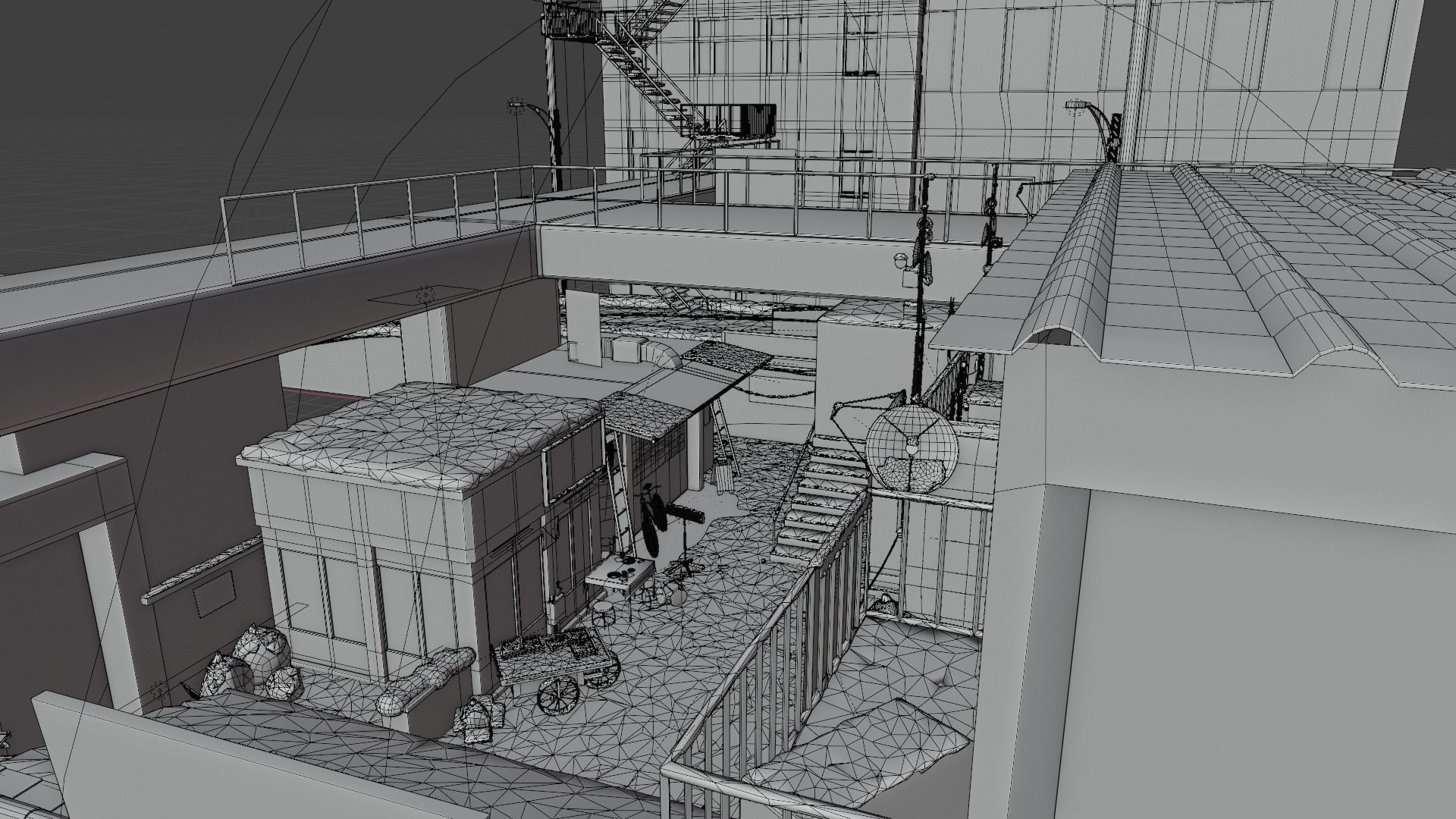 Cyberpunk Ghetto Street UE4 Scene 3D model animated | CGTrader