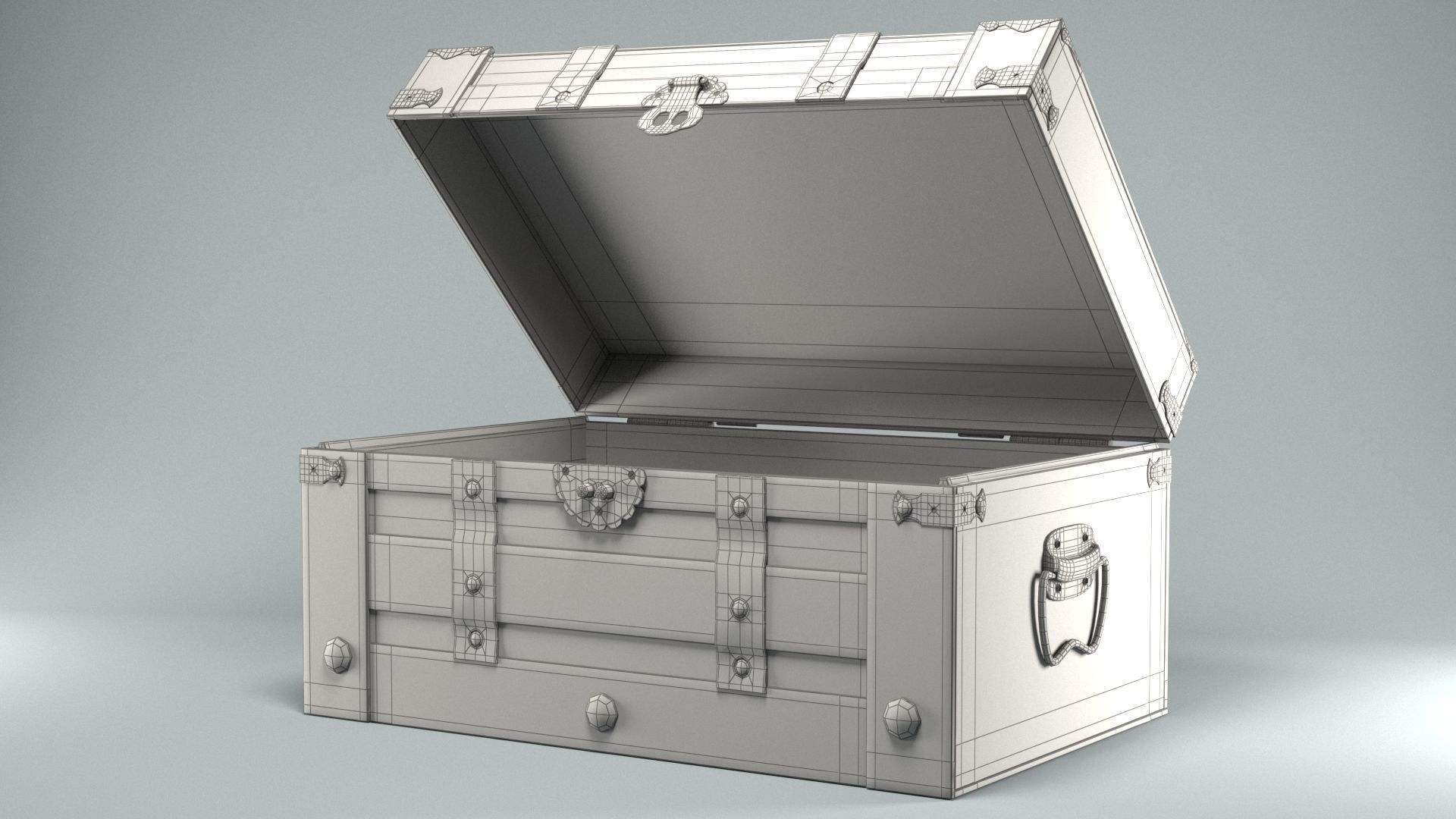 3D model Realistic wooden chest VR / AR / low-poly | CGTrader