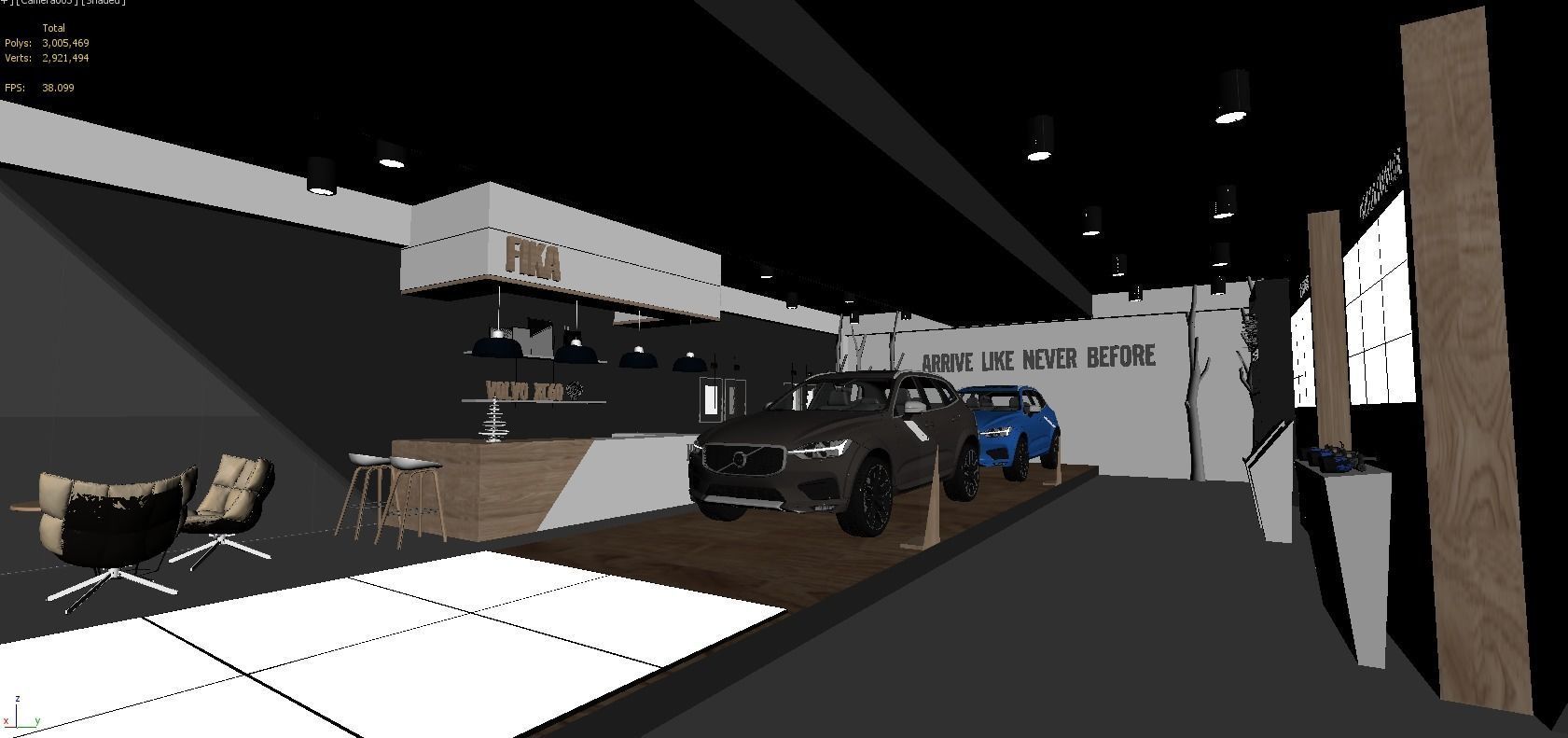 volvo pop up store 3D model | CGTrader