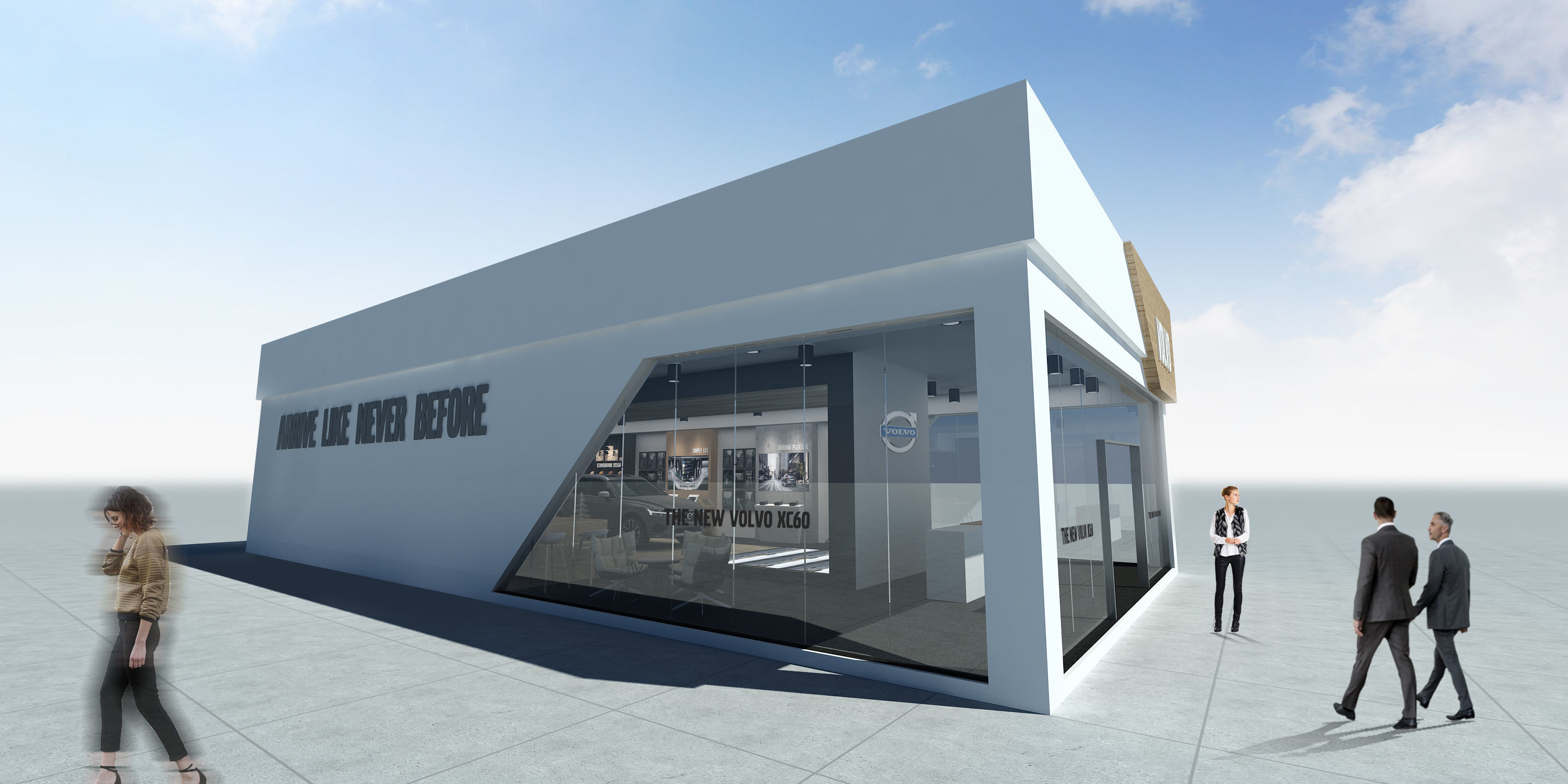 volvo pop up store 3D model | CGTrader