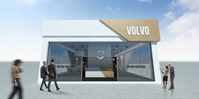 volvo pop up store 3D model | CGTrader