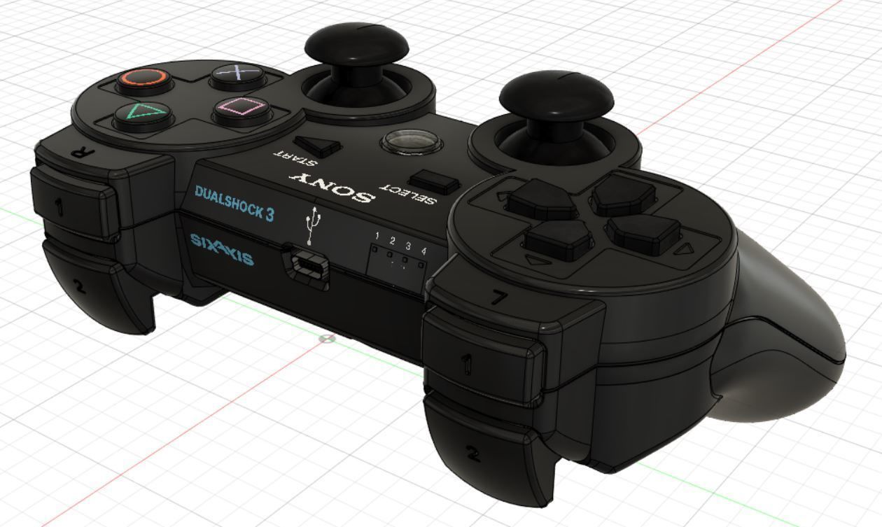 PS3 Joystick 3D model | CGTrader