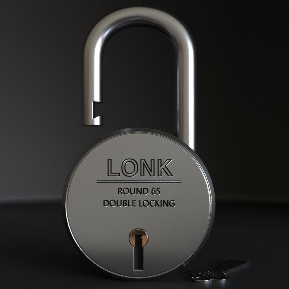 3D model ROUND LOCK with KEY VR / AR / low-poly | CGTrader