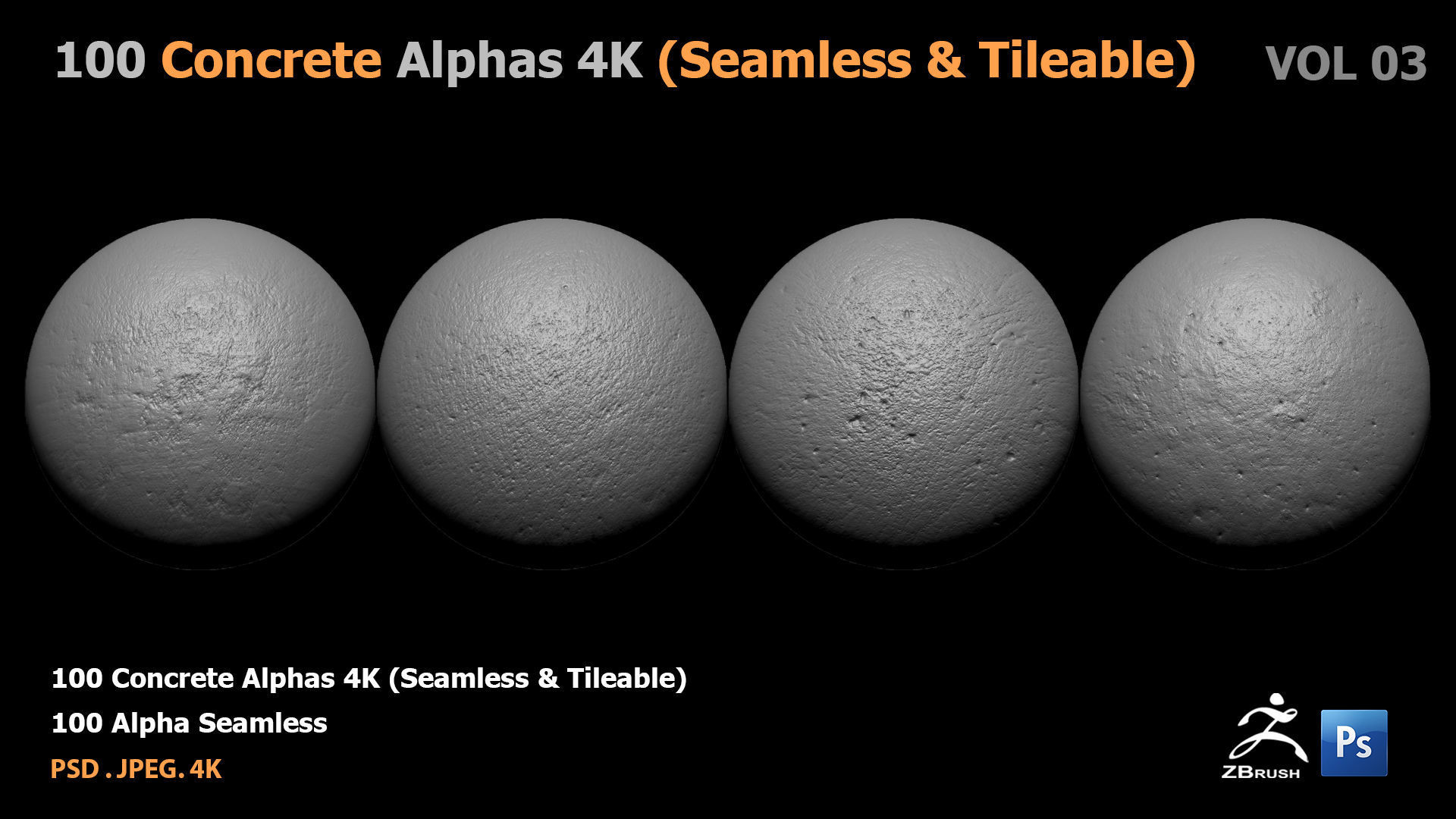100 Concrete Alphas 4K- Seamless -Tileable Texture | CGTrader