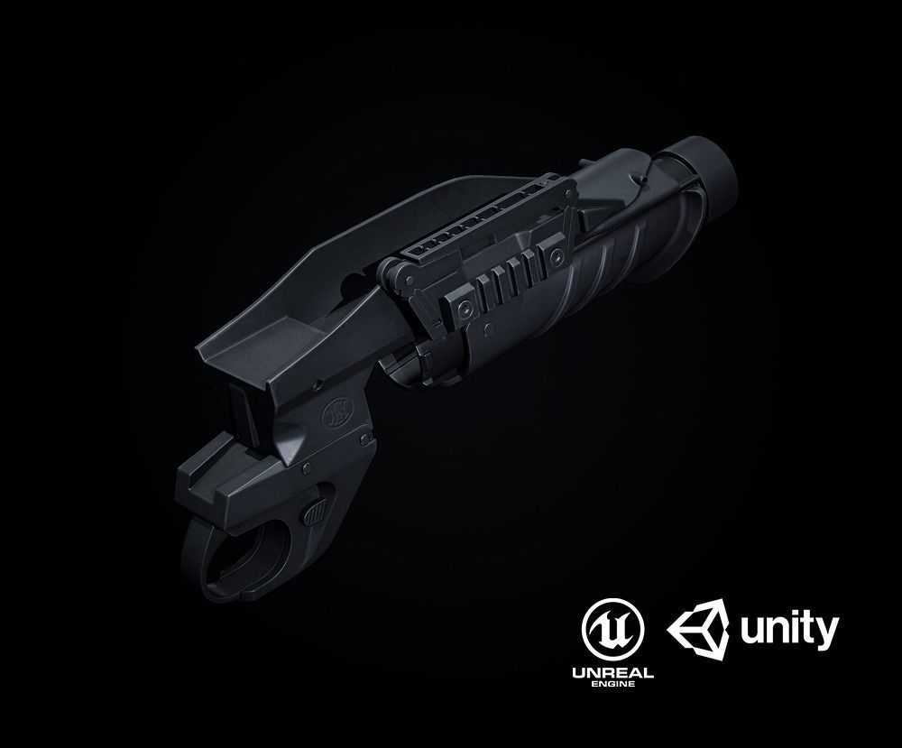 FN GL1 PBR free VR / AR / low-poly 3D model | CGTrader