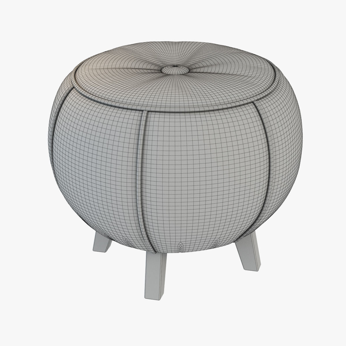 Pouf Pouf round stool 3D model | CGTrader
